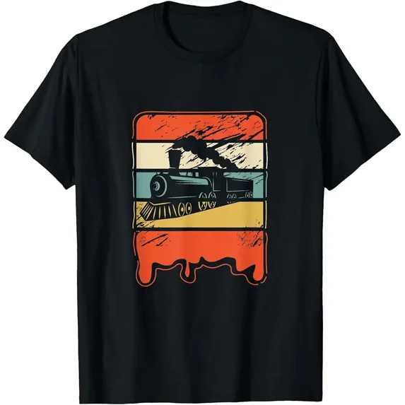 Train Railroad Locomotive Engineer Vintage Gift T-Shirt - Walmart.com