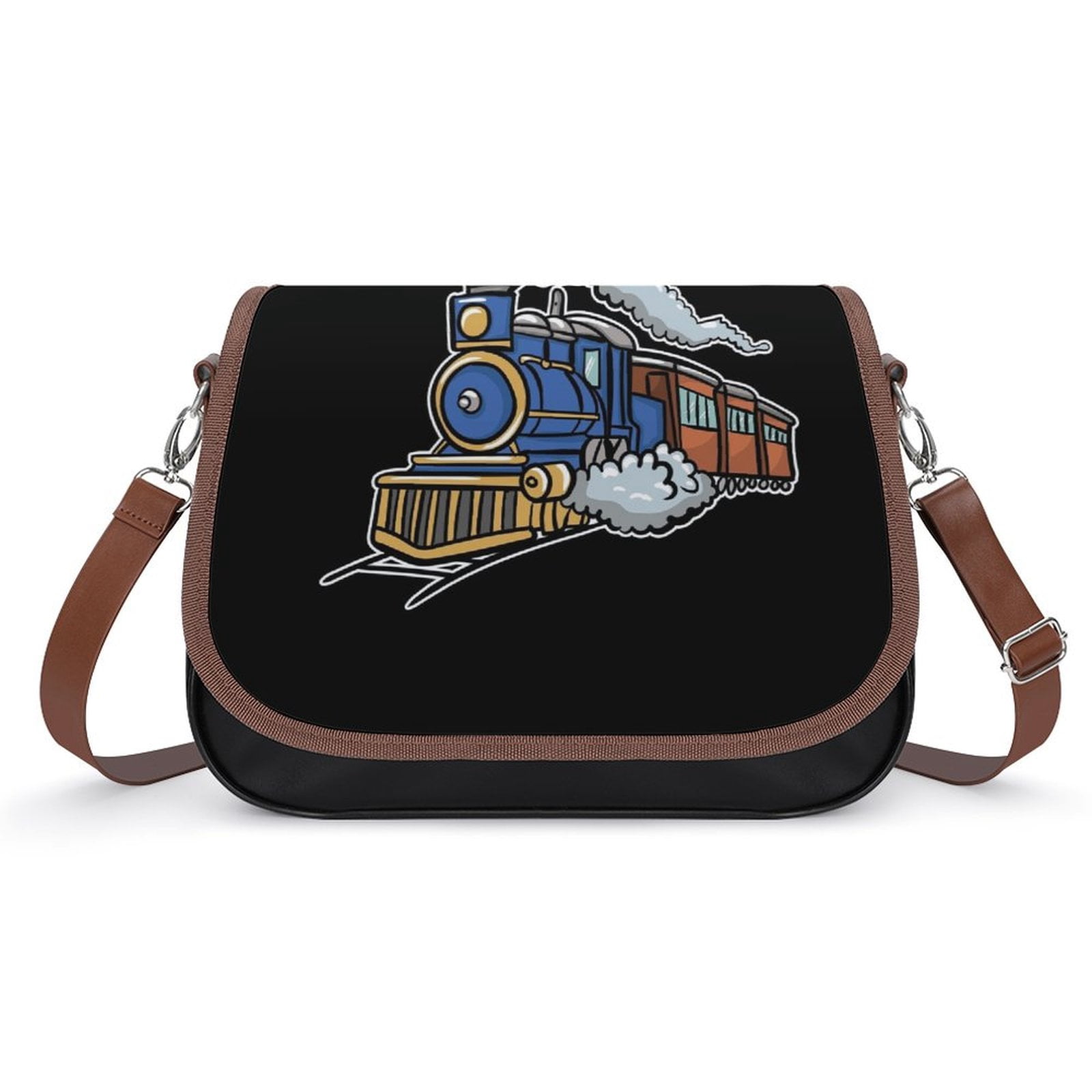 Train Railroad Vintage Crossbody Bag for Women Medium Leather Hobo Bags ...