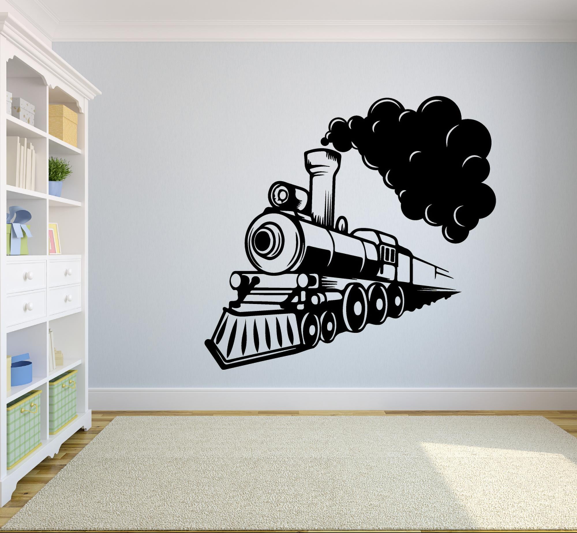Train Ride Smoke Toy Railroad Railway Rail Trains Wall Sticker Art ...