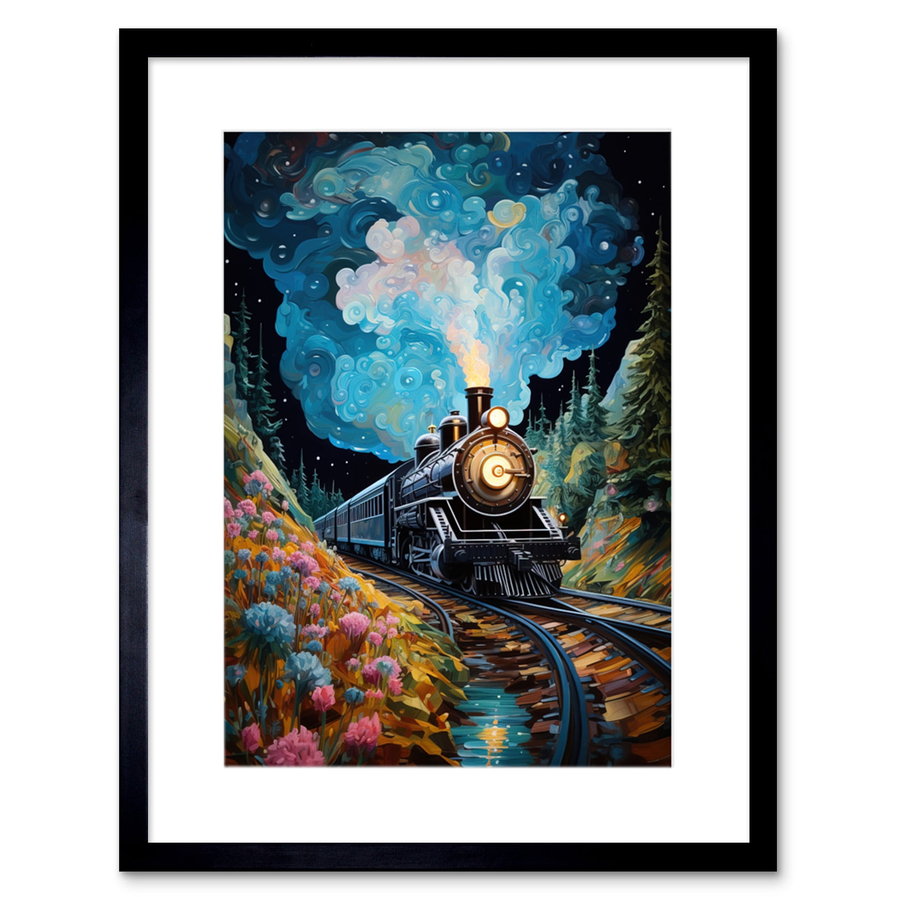 Train Ride to Imagination Land Conceptual Art Oil Painting Dream ...