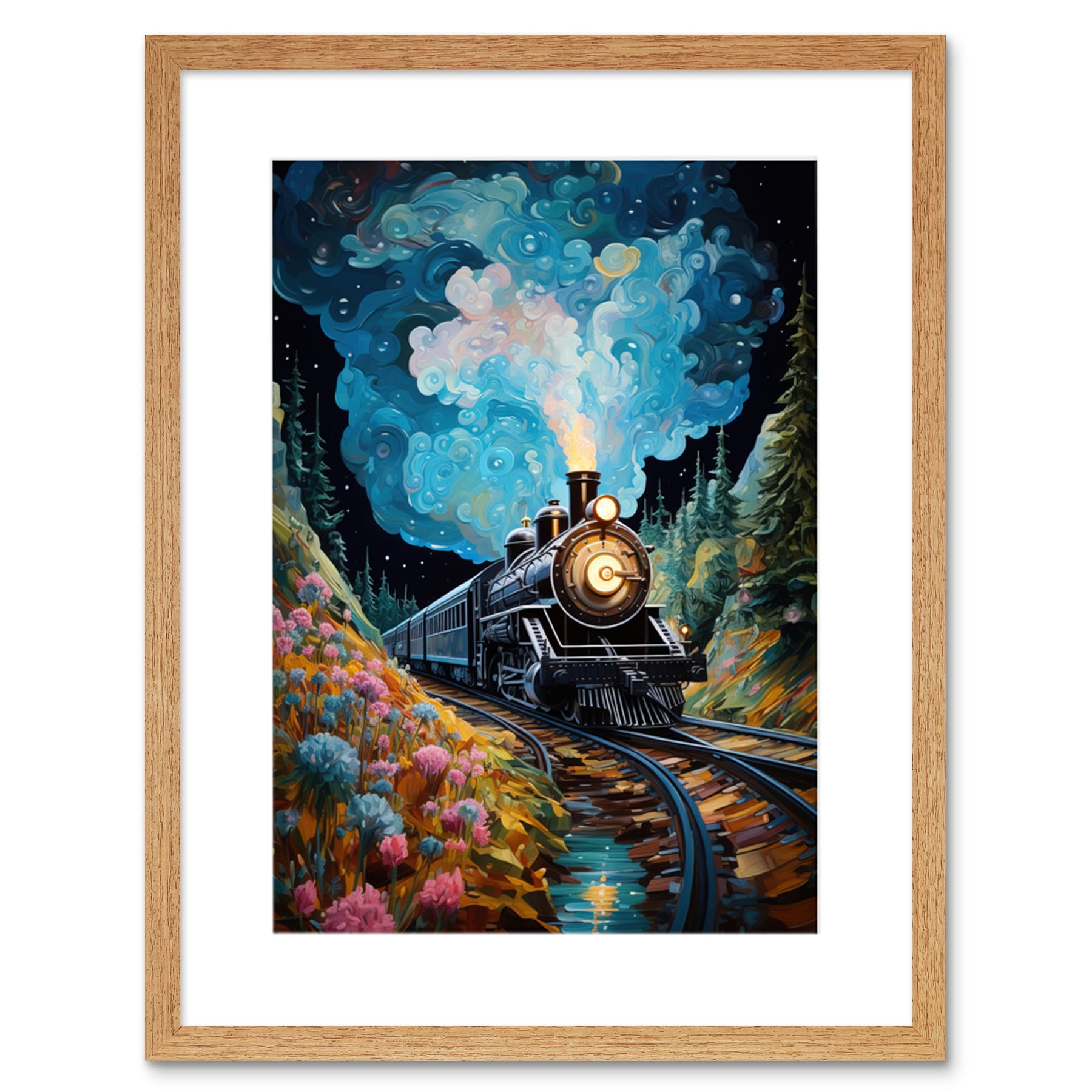 Train Ride to Imagination Land Conceptual Art Oil Painting Dream ...