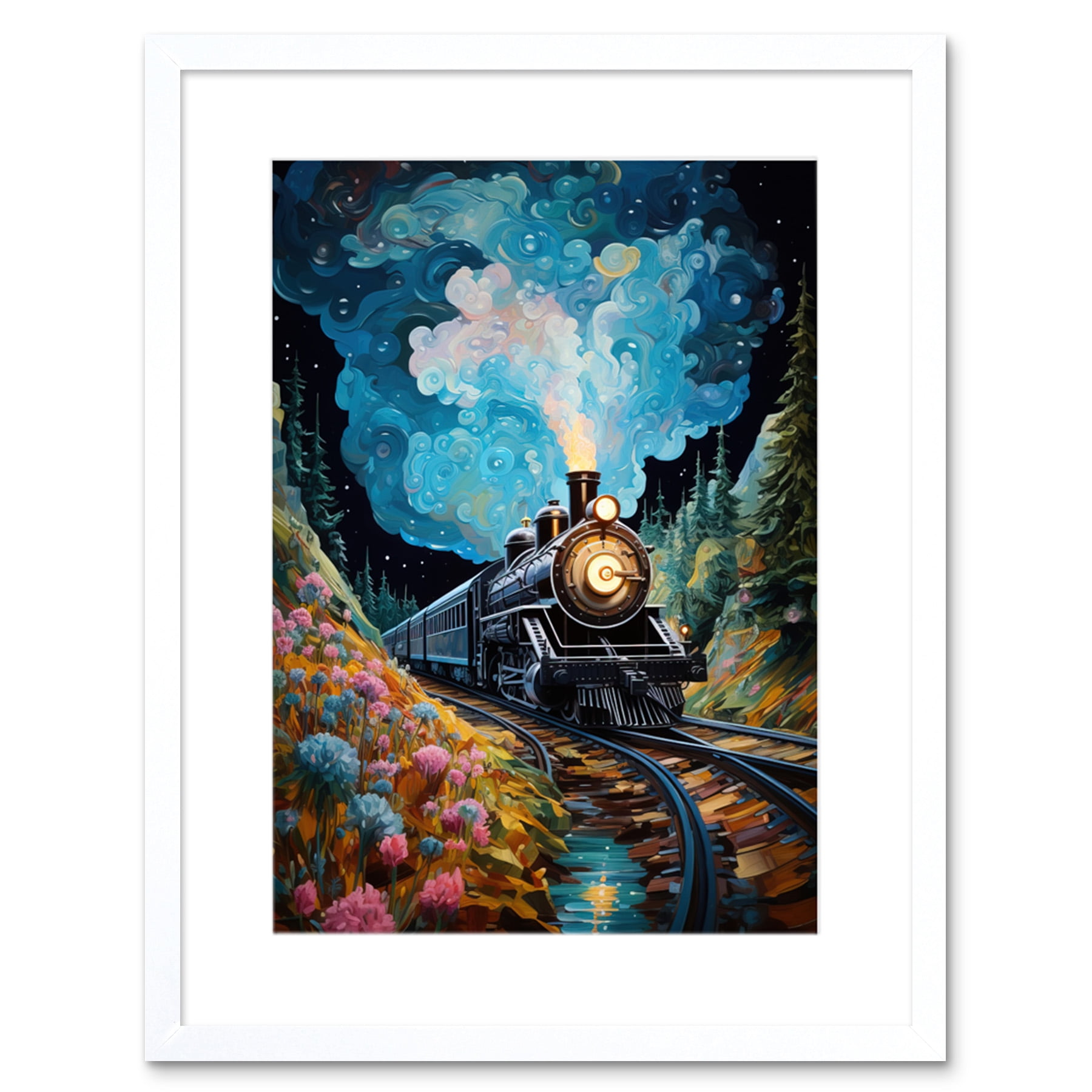 Train Ride to Imagination Land Conceptual Art Oil Painting Dream ...