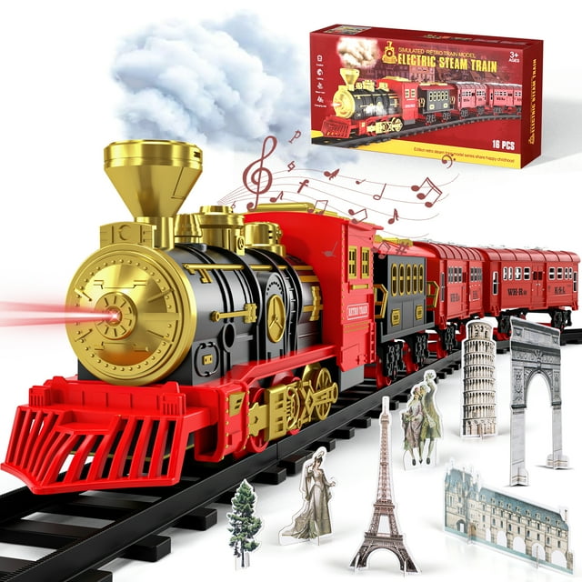 Train Set for Boys 3-5, Electric Train Tracks Set for Toddlers 2-4 Year ...