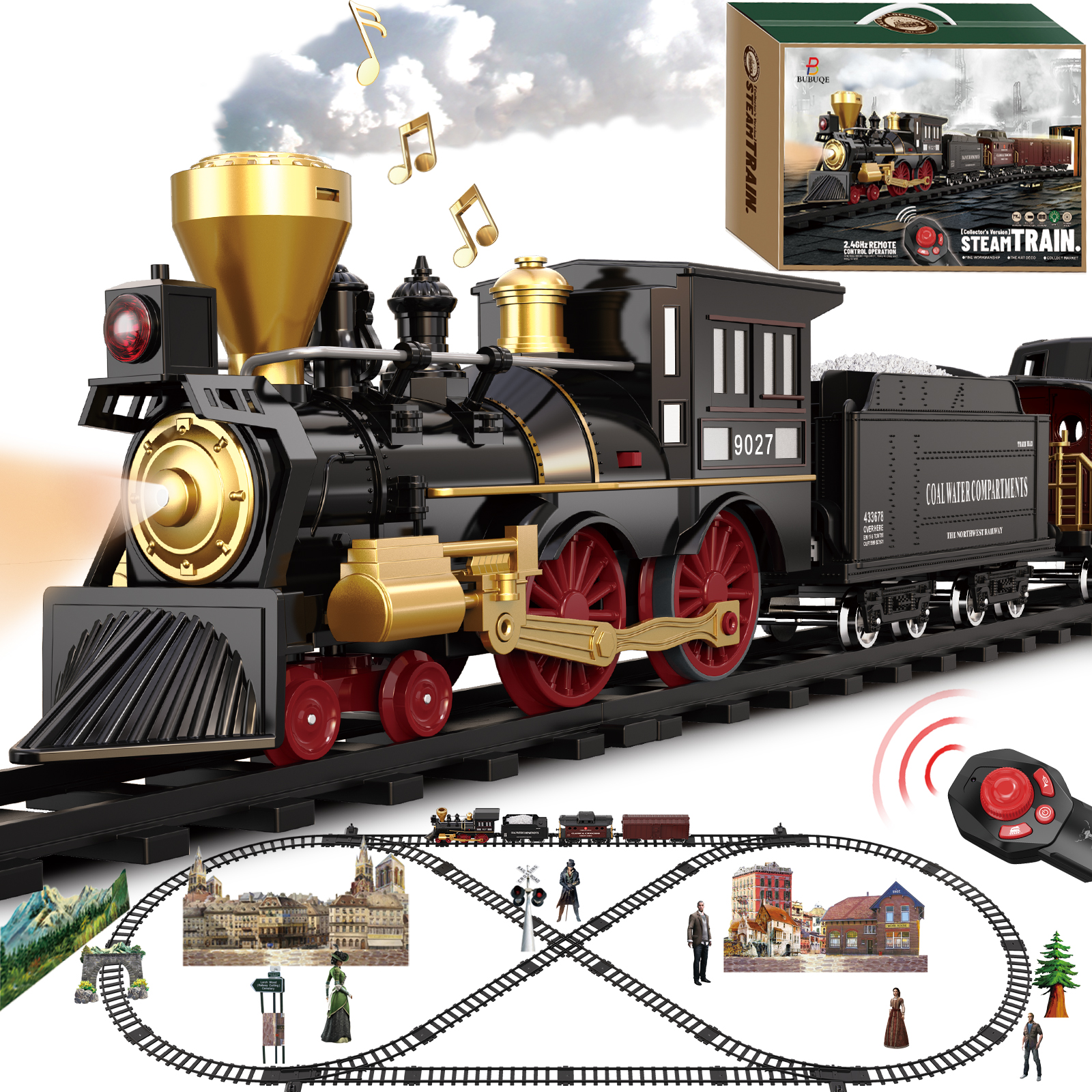 MasterPieces Wood Train Sets - The Polar Express 3 Piece Train Set ...