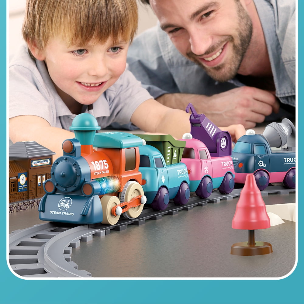 HYPERLIVING Train Set for Toddlers, Music & Lights - First Choo Choo ...