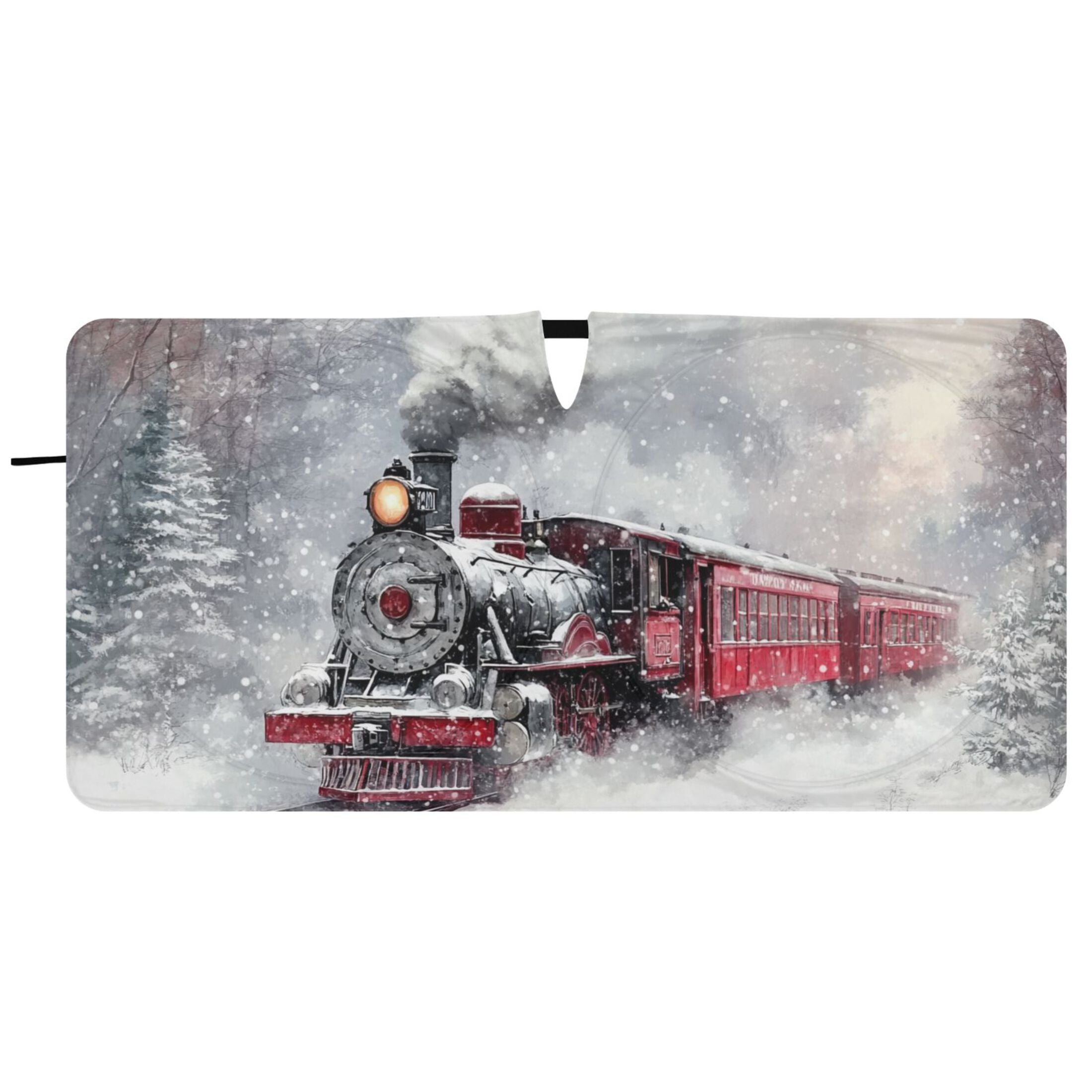 Train Snow Car Windshield Sun Shade Foldable Front Window Shades Cover ...