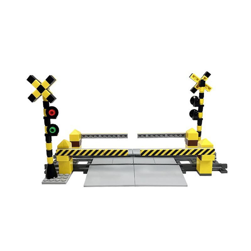 Train Station Bridge Brick Signs Model City Train Tracks Trein Track ...