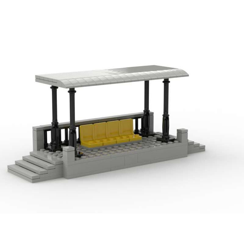 Train Station Bridge Brick Signs Model City Train Tracks Trein Track ...