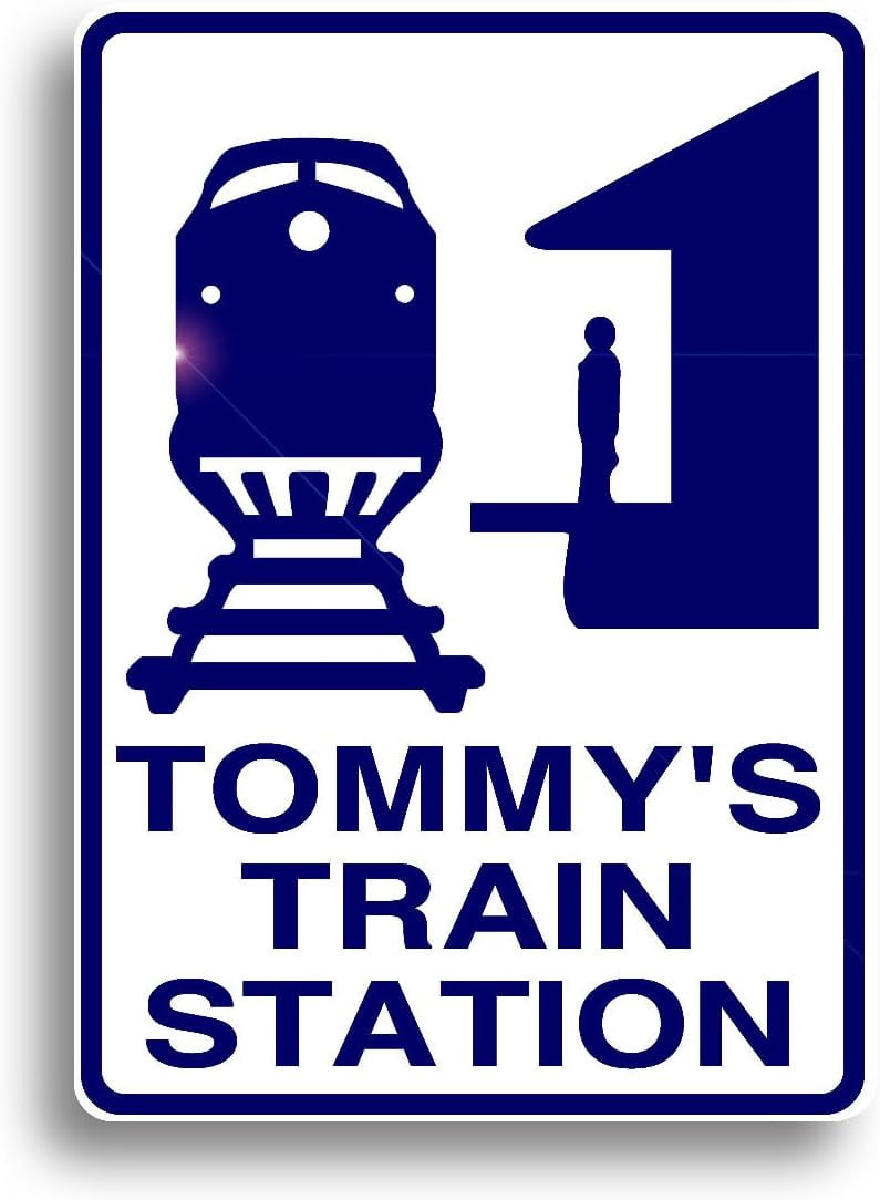Train Station Sign, All aboard! Personalized railroad decor, custom ...