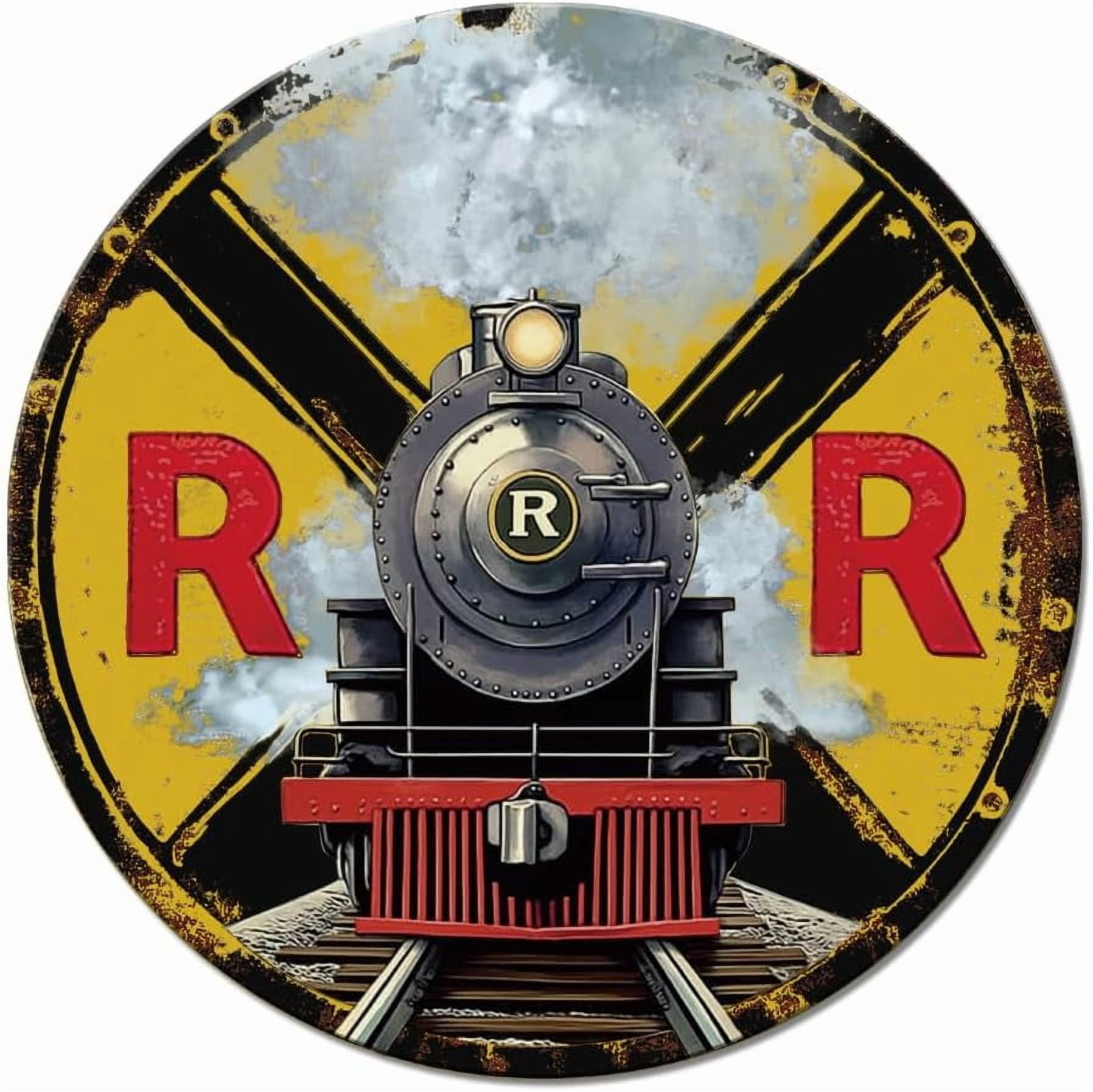 Train Tin Signs Trains prohibited Metal Sign Train Engine Tin Sign ...