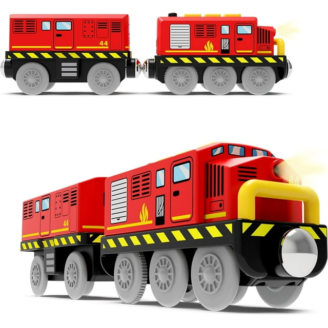 Train Toys Battery Operated Locomotive Train for Wooden Track ...