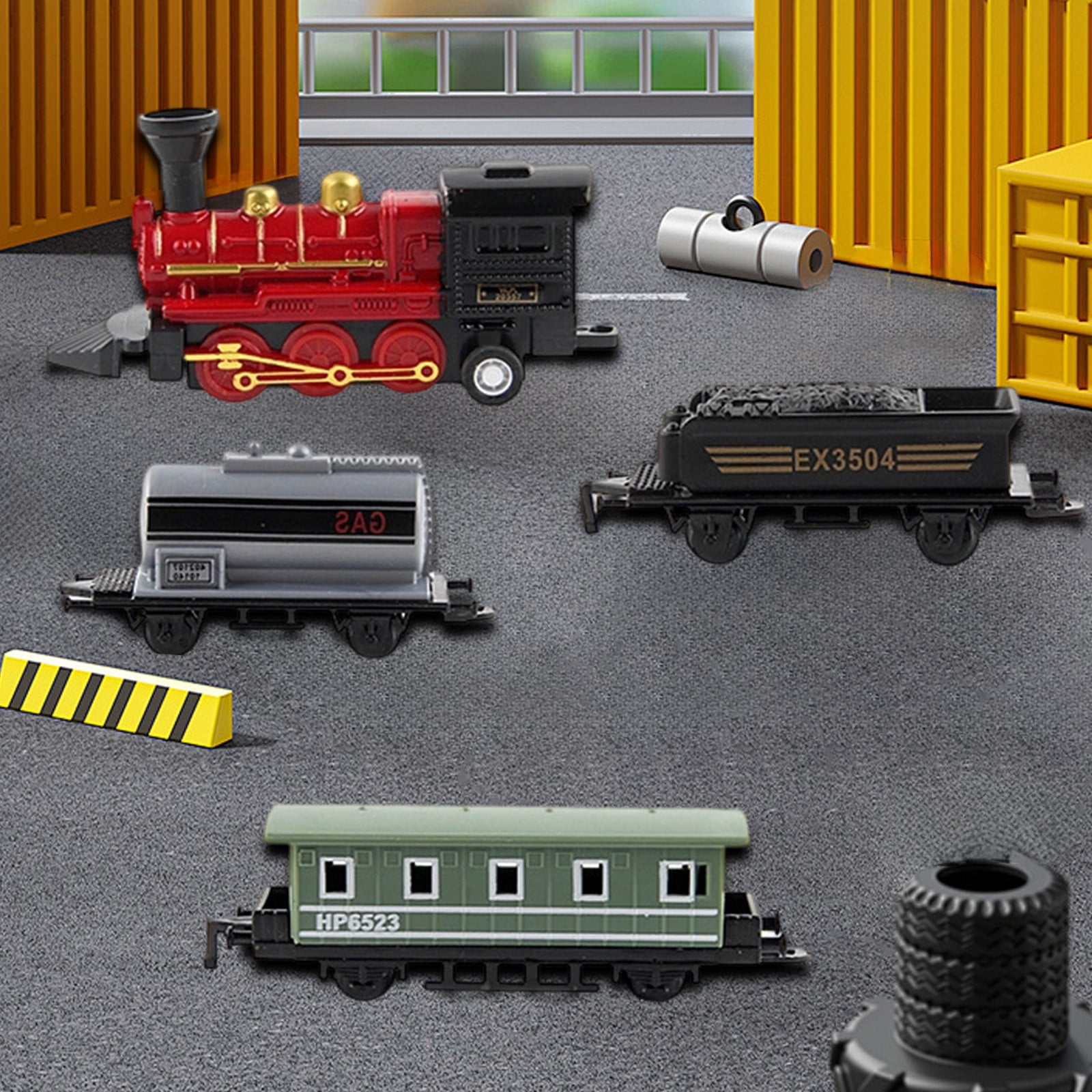 Train Toys Small Alloy Retro Simulation Steam Pull Back Train Model Die ...