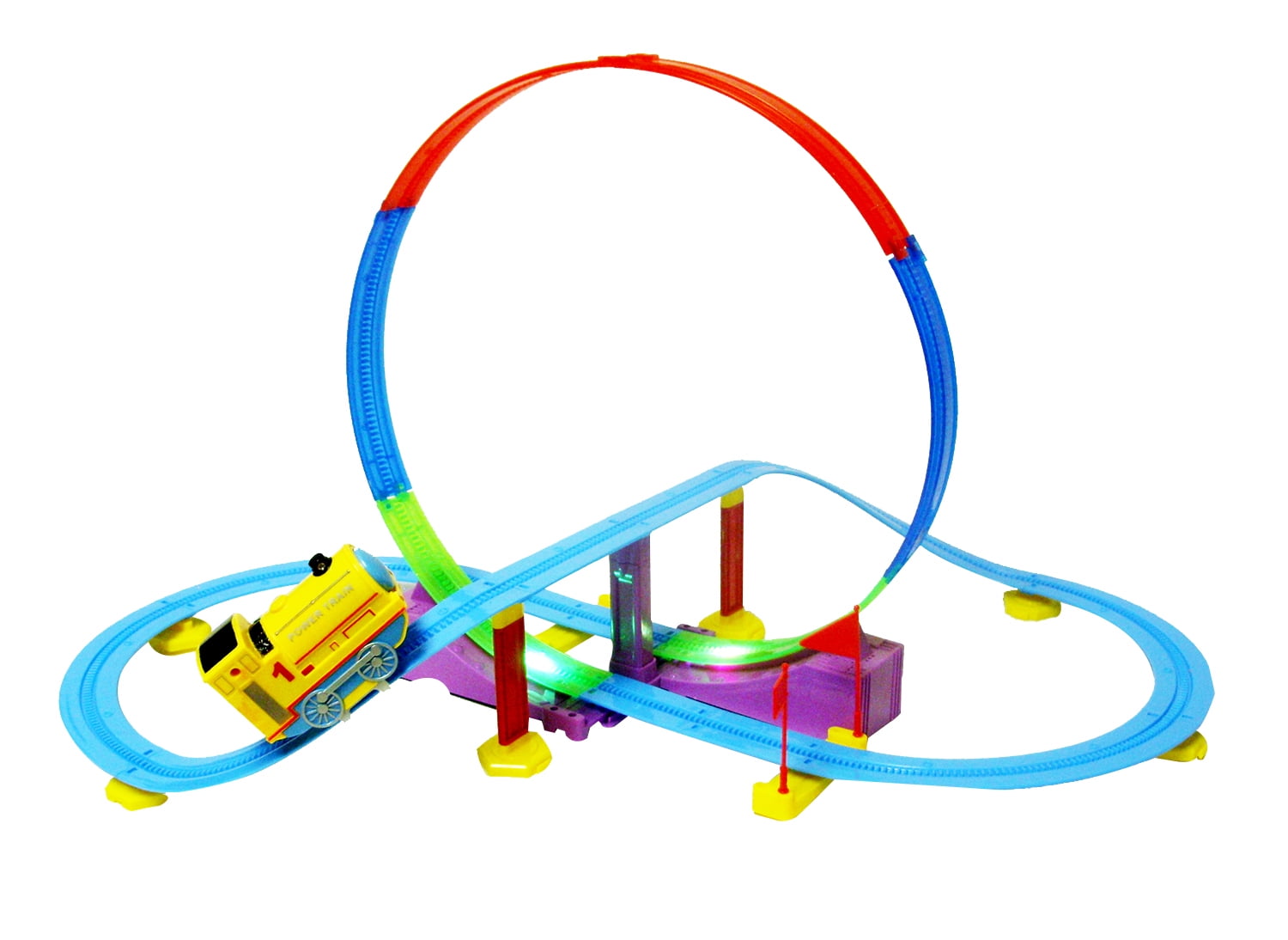 Train Track Racer Set~41 Pieces~DIY Assembly for Kids~ includes 1 ...