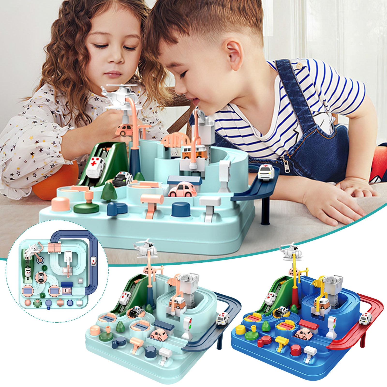 Train Track Toy,Wooden Railway Set,Interlocking Tracks + Sturdy Pieces ...