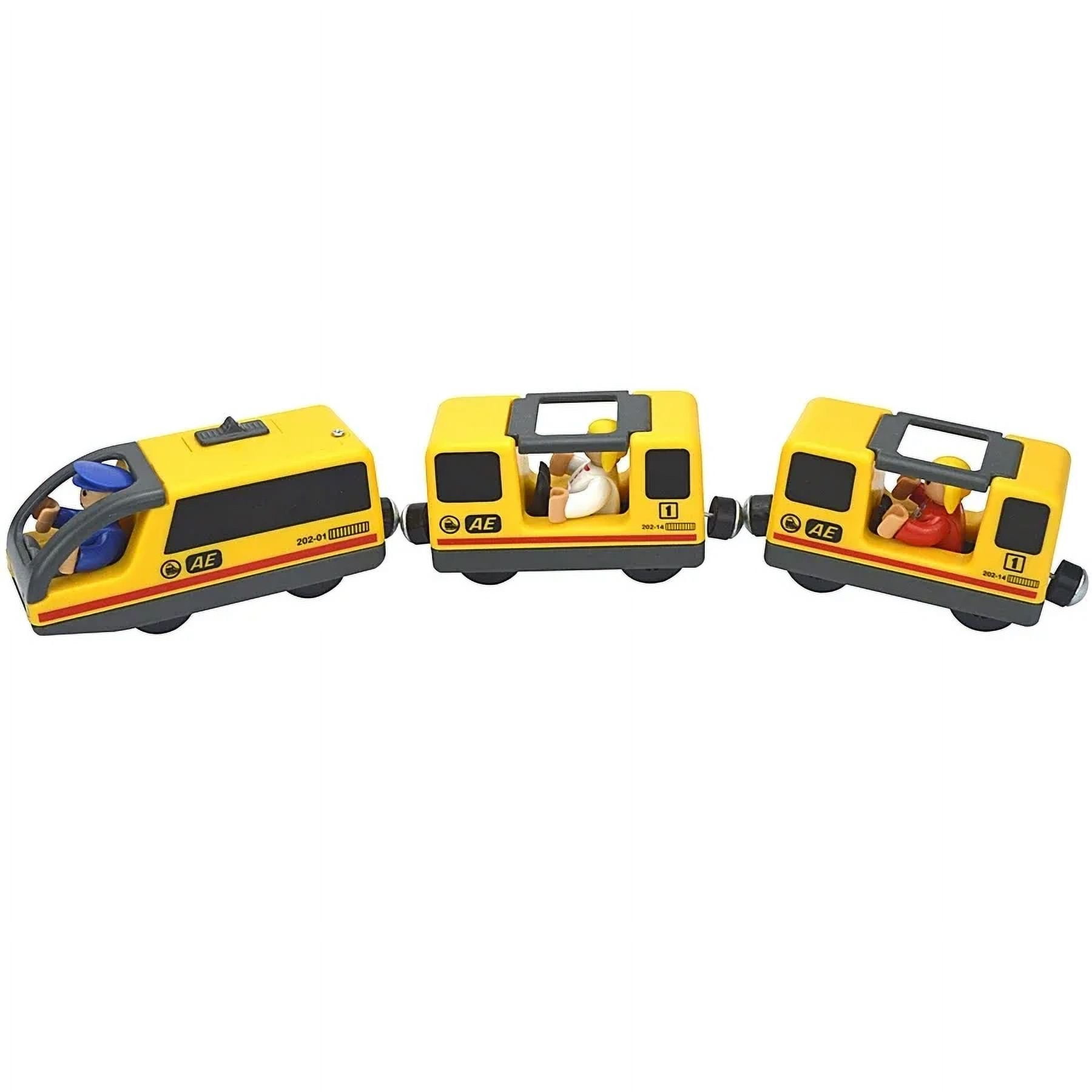 Train Track Wooden Train Toys Magnetic Set Electric Car Locomotive ...