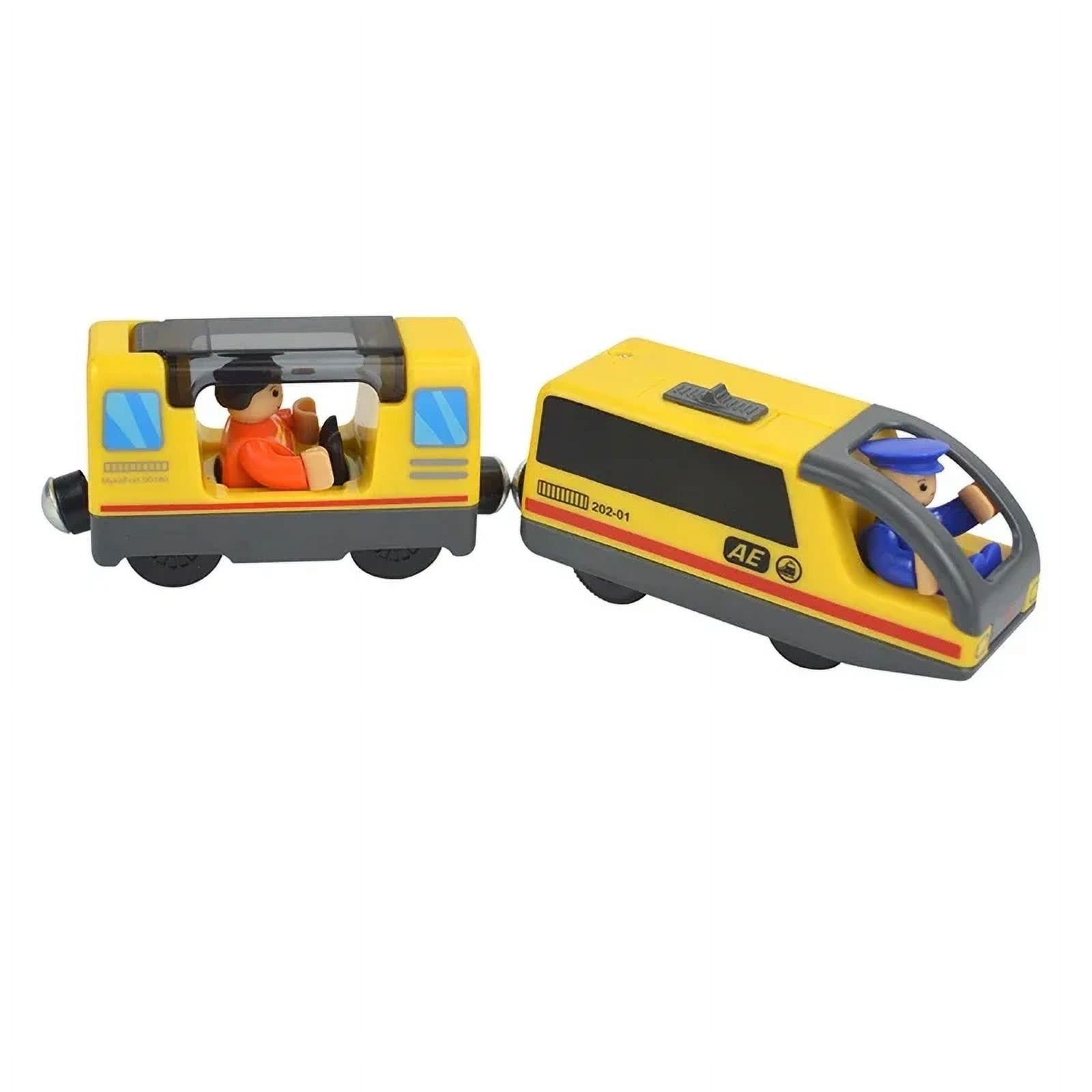 Train Track Wooden Train Toys Magnetic Set Electric Car Locomotive ...