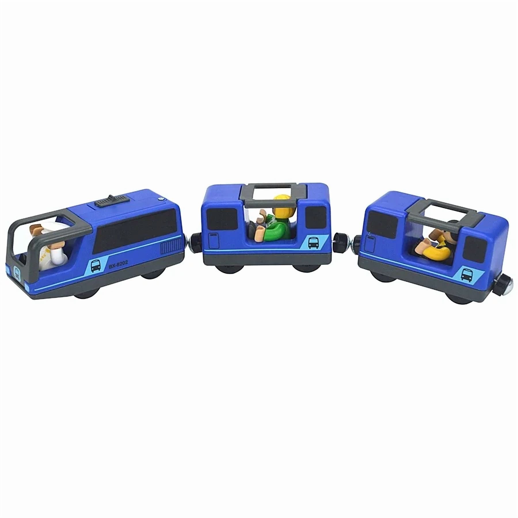 Train Track Wooden Train Toys Magnetic Set Electric Car Locomotive ...
