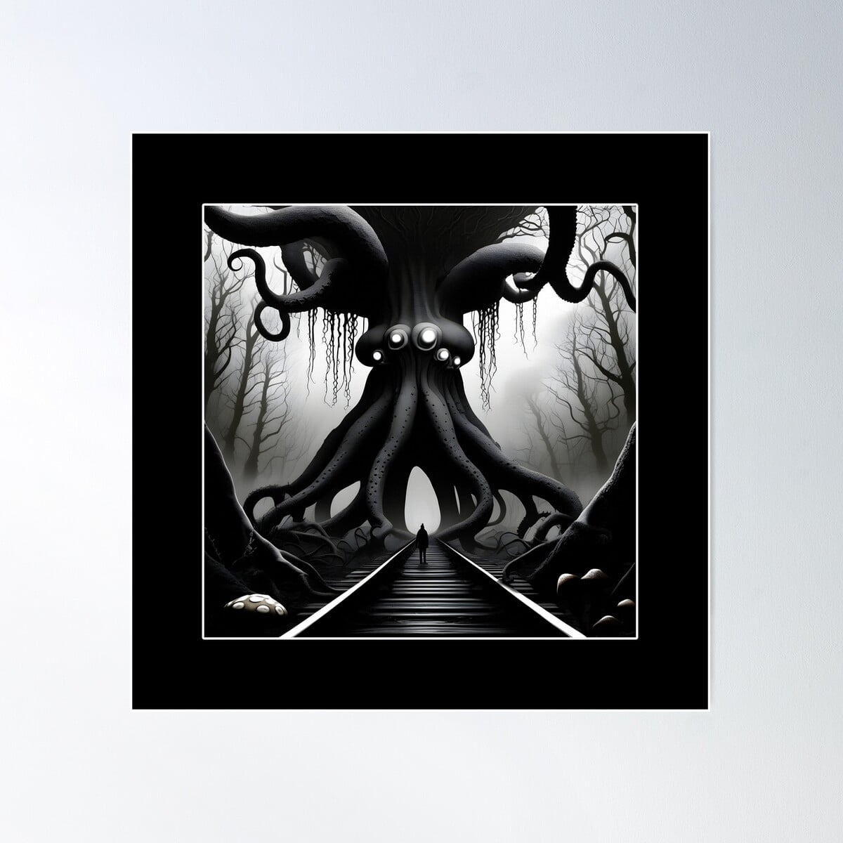 Train Tracks Ai Art Underworld Journey Poster Wall Art, Modern Wall ...