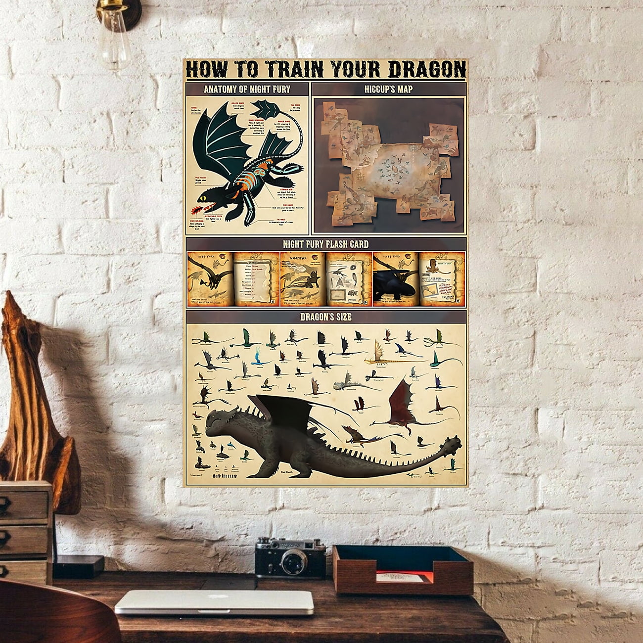 Train Your Dragon Poster 11 x 17 Inch Poster - Walmart.com