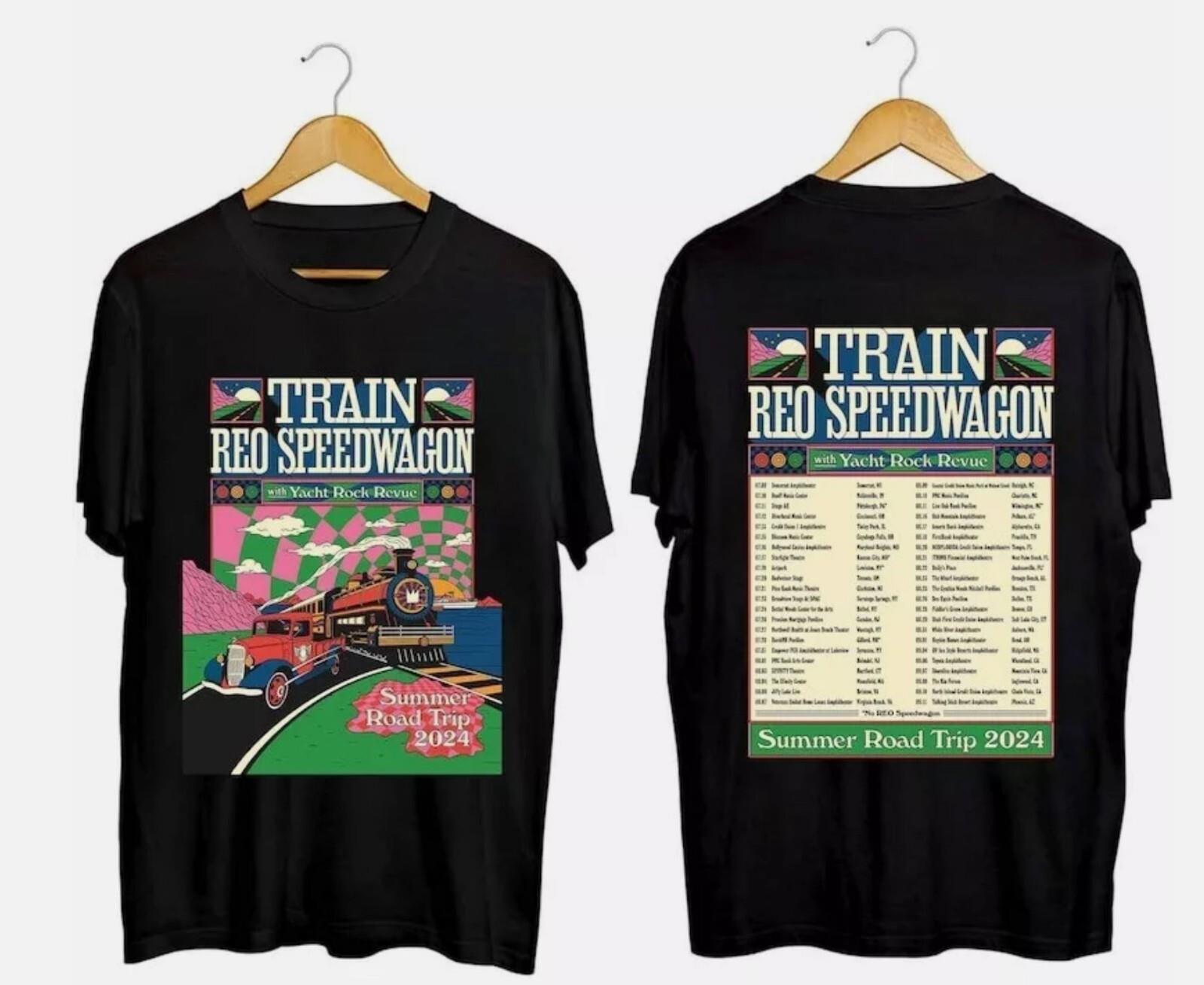 Train and Reo Speedwagon - The Summer Road Trip 2024 Tour Shirt ...
