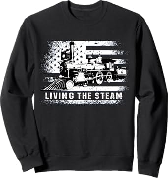 Train conductor American Steam Locomotive USA Flag Sweatshirt - Walmart.com