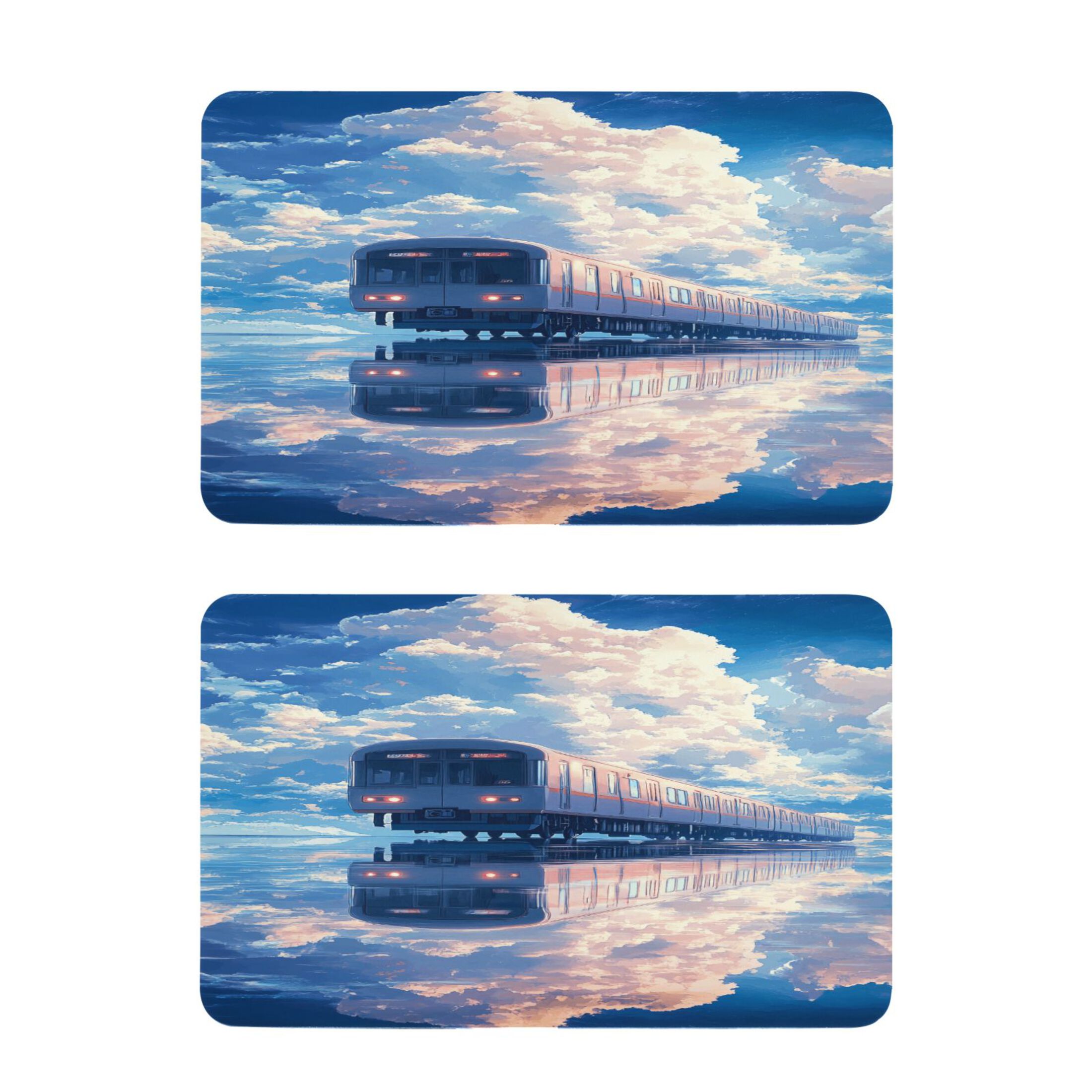 Train in Blue Sky Strong Fridge Magnets Refrigerator Magnets Sticker ...