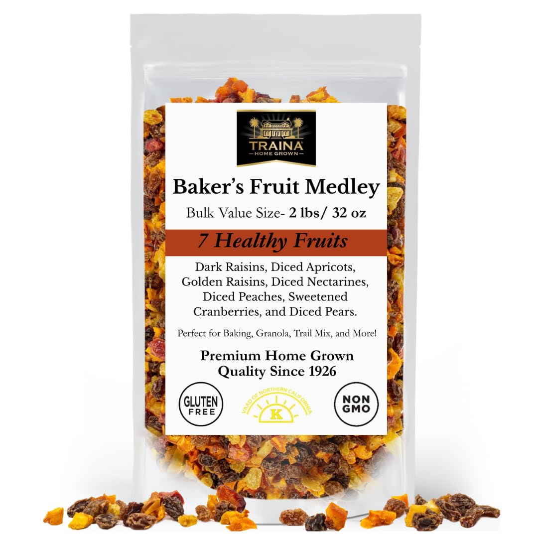 Traina Home Grown Baker’s Dried Fruit Medley - Raisins, Apricots ...