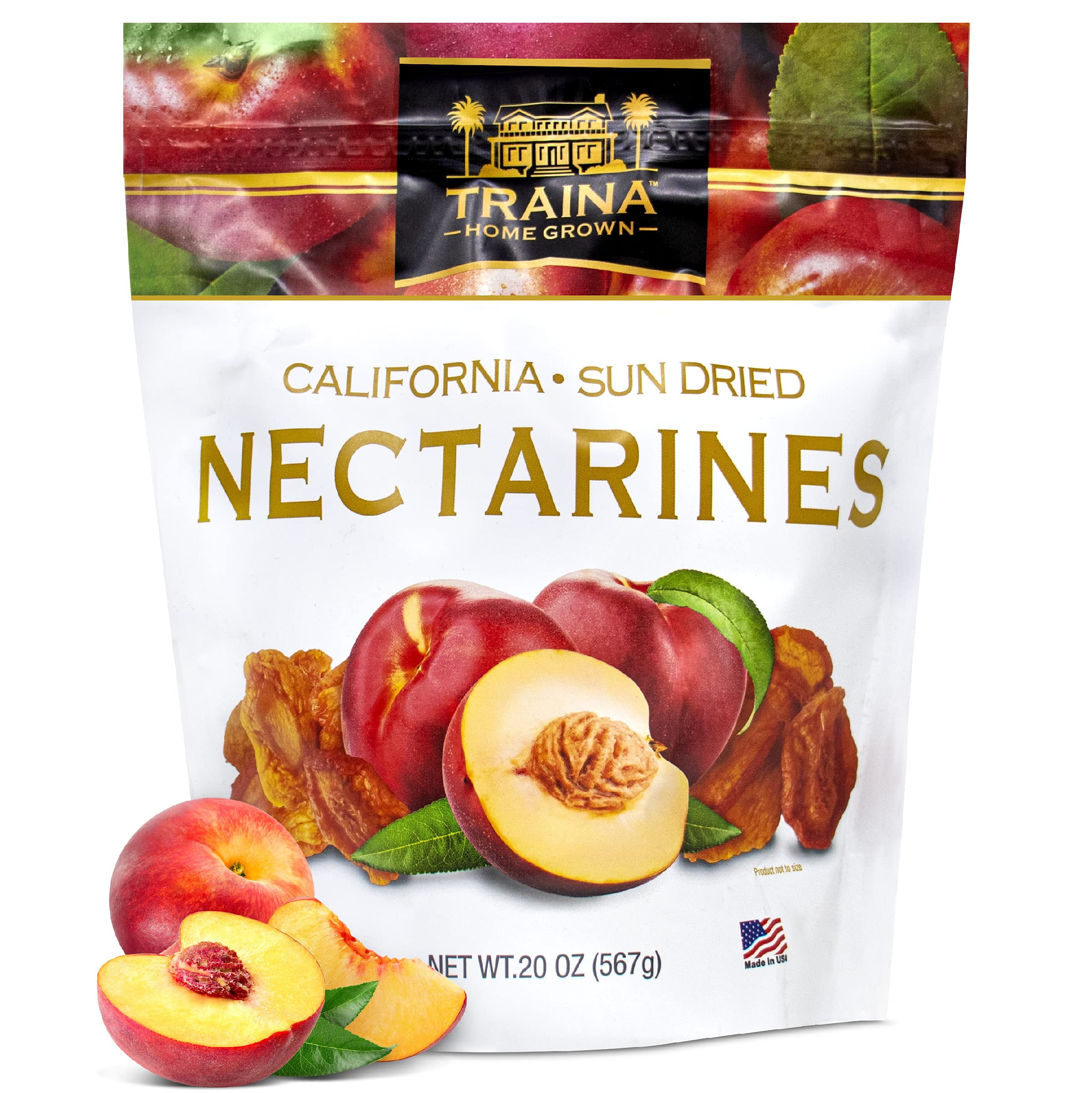Traina Home Grown California BCF26 Sun Dried Nectarines - Healthy & Non ...
