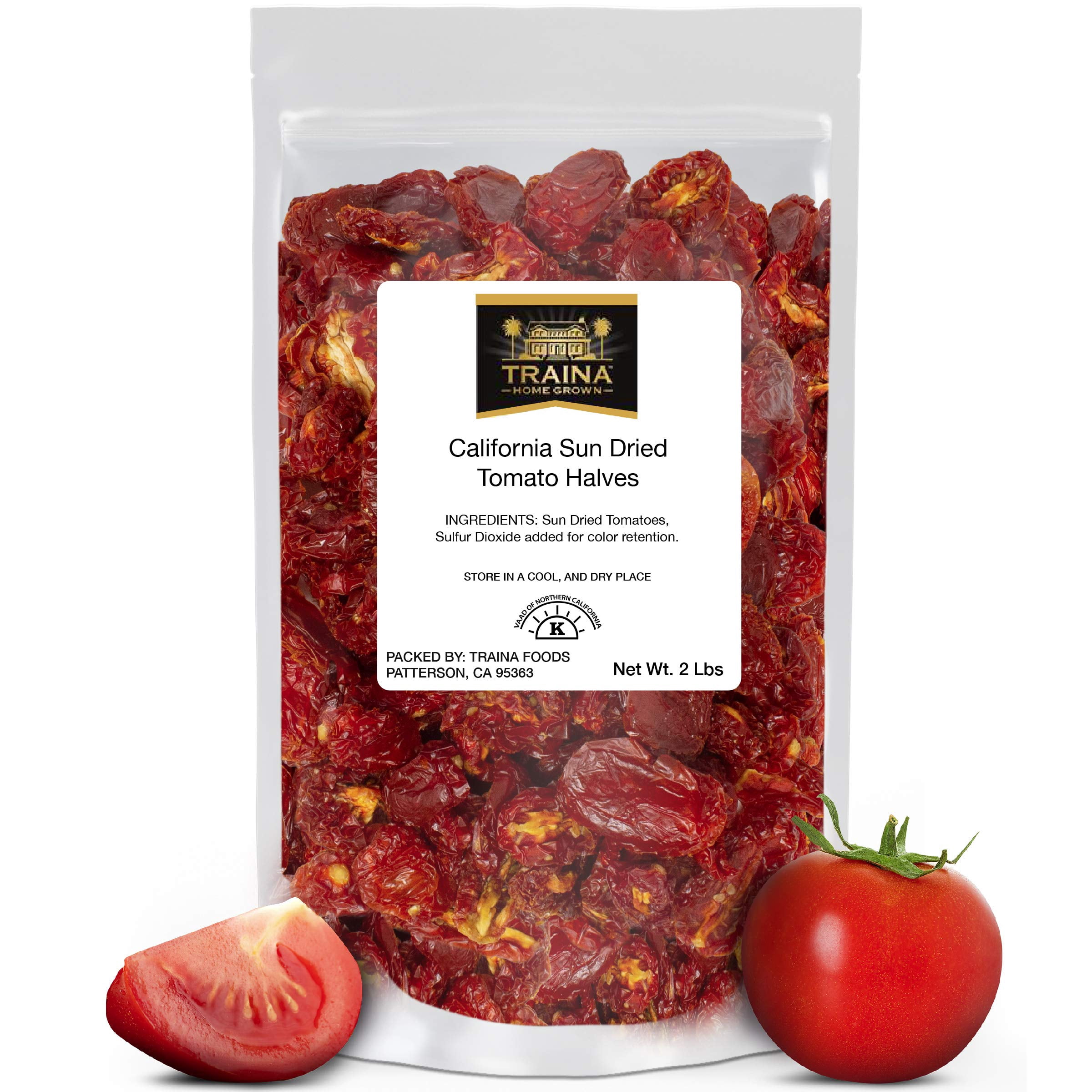 Traina Home Grown California RRF12 Sun Dried Tomato Halves - Healthy ...