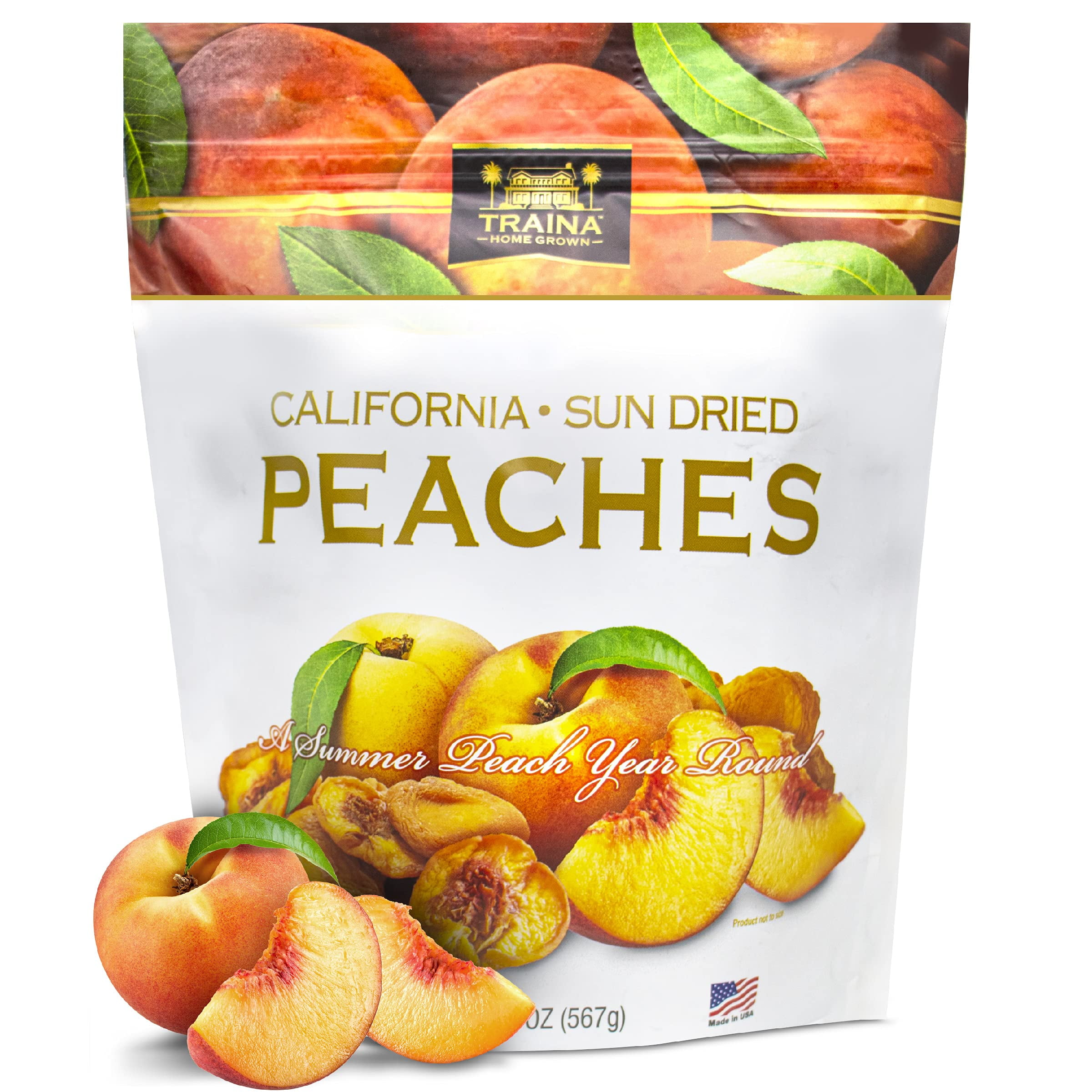 Traina Home Grown SCH4 California Sun Dried Peaches - Healthy & Non-GMO ...