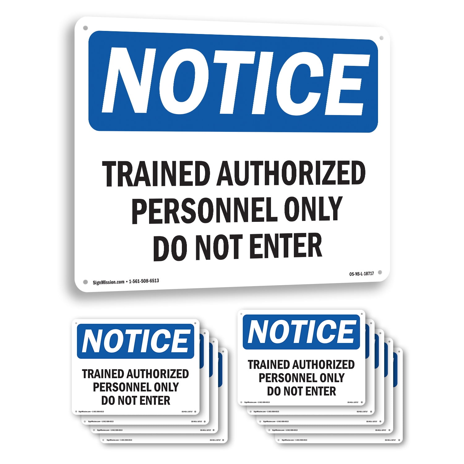 Trained Authorized Personnel Only Do Not Enter OSHA Notice Rigid ...