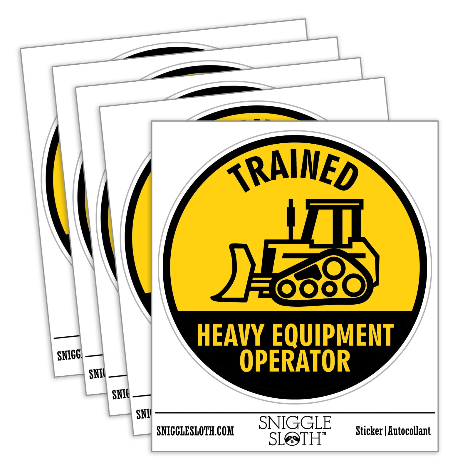 Trained Heavy Equipment Operator Builder Bulldozer Car Window Bumper ...