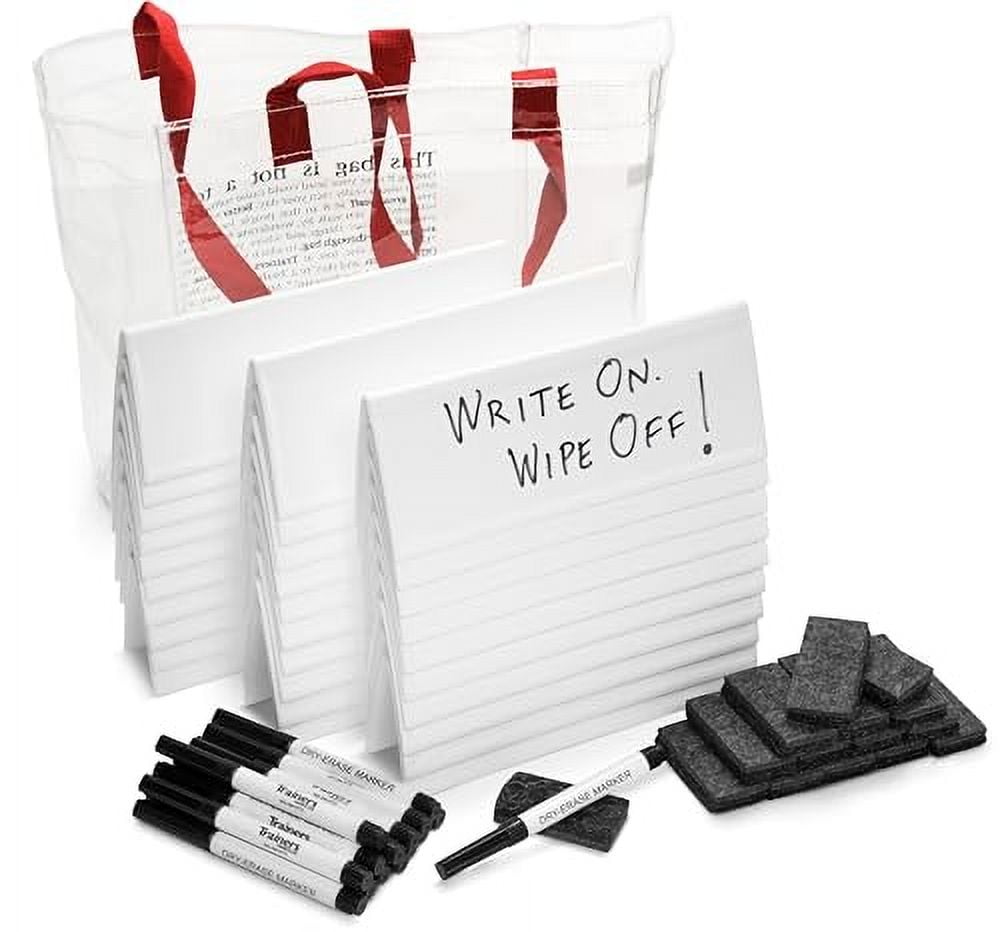 Trainers Warehouse Heavy Duty Premium Set of 30 Dry-Erase Name Cards ...