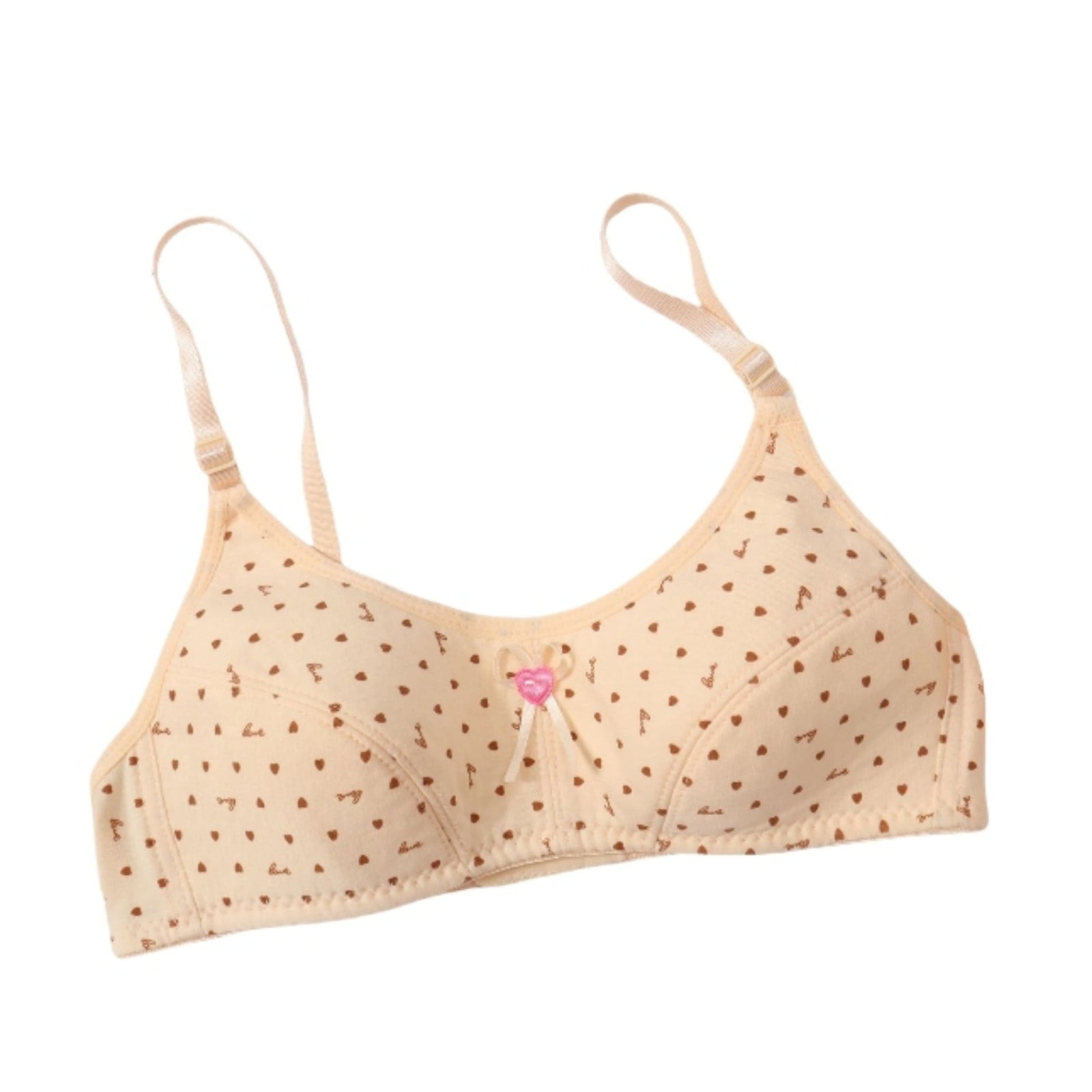 Training Bra Kids Girls Dot Print Adjustable Straps Bralettes Wire Free ...