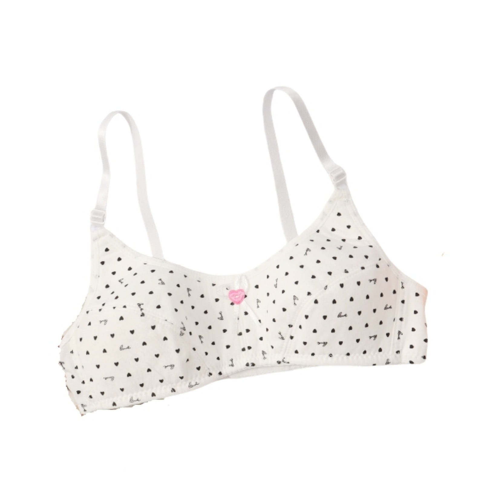 Girls Sports Bra Kids Girls Dot Print Adjustable Straps Bralettes Wire ...