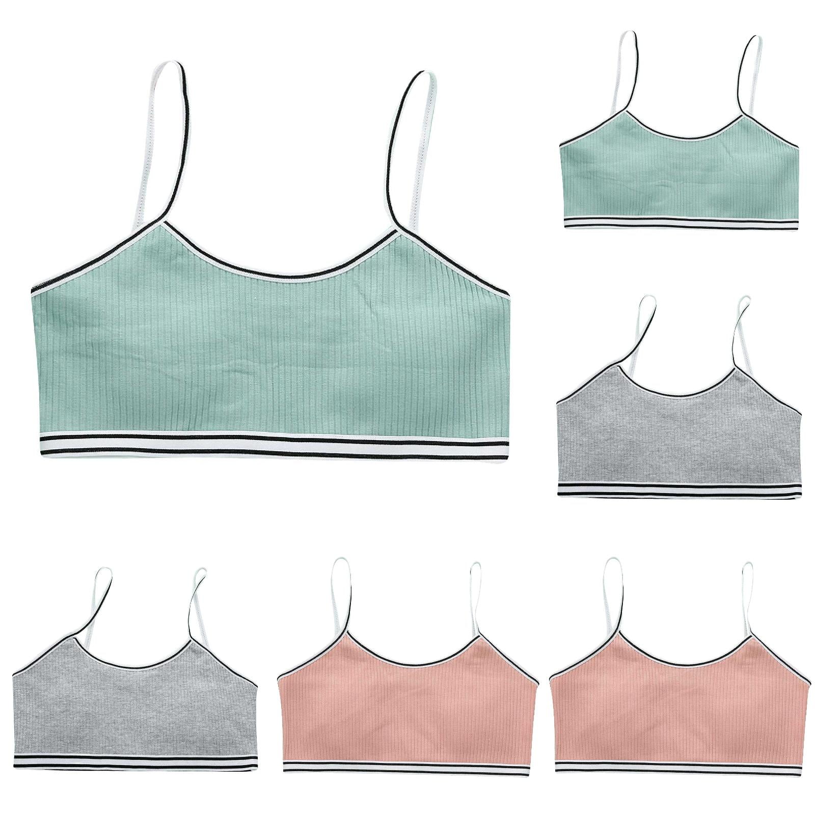 Training Bra for Girls 10-12 Racerback Straps & Soft Elastic Cotton ...