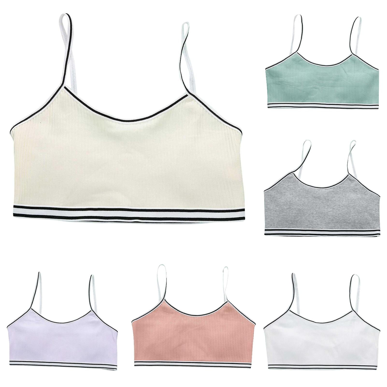 Training Bra for Girls 6-11 Racerback Straps & Soft Elastic Cotton ...