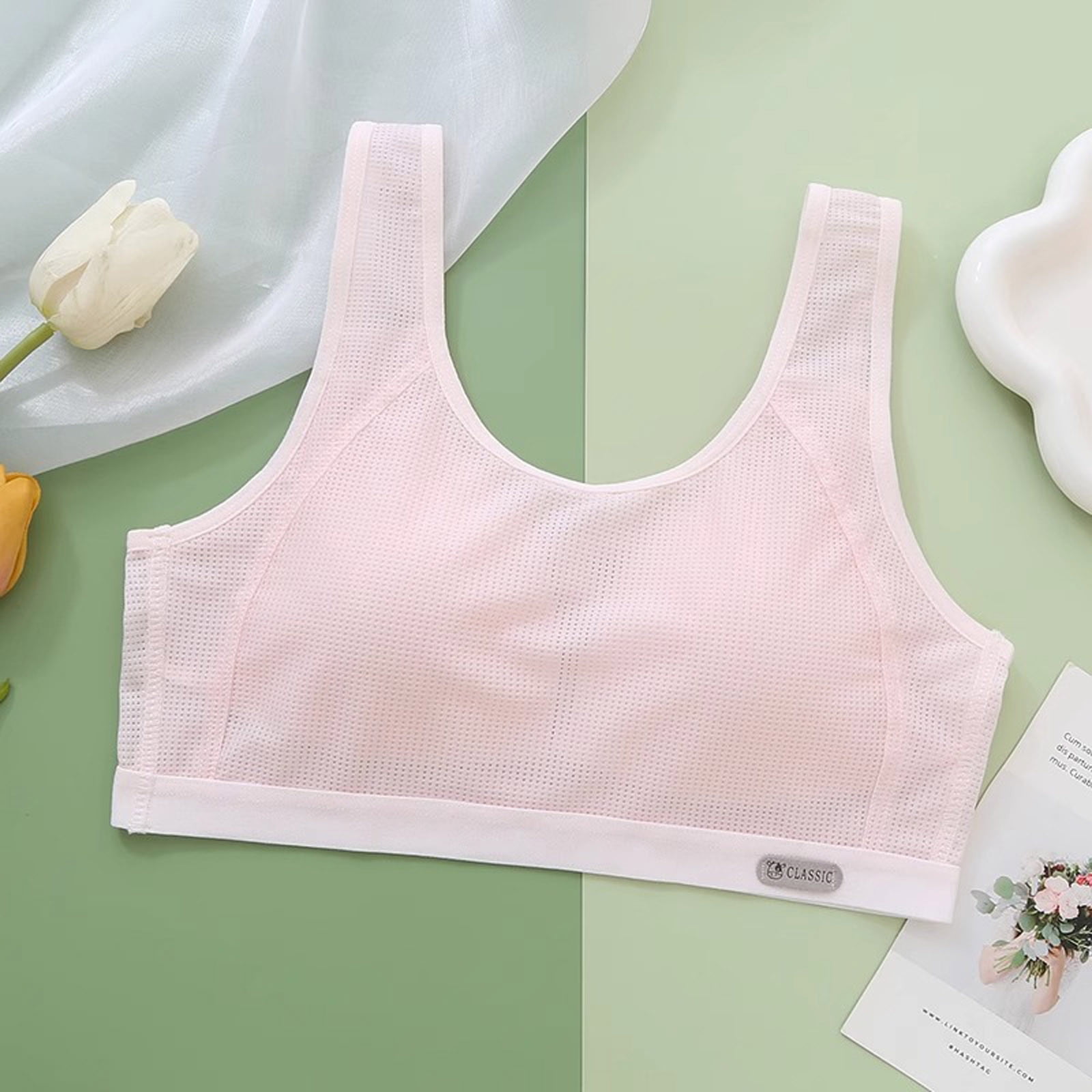 Training Bras for Girls Teen Girls Sports Bras Comfort Soft Solid Color ...