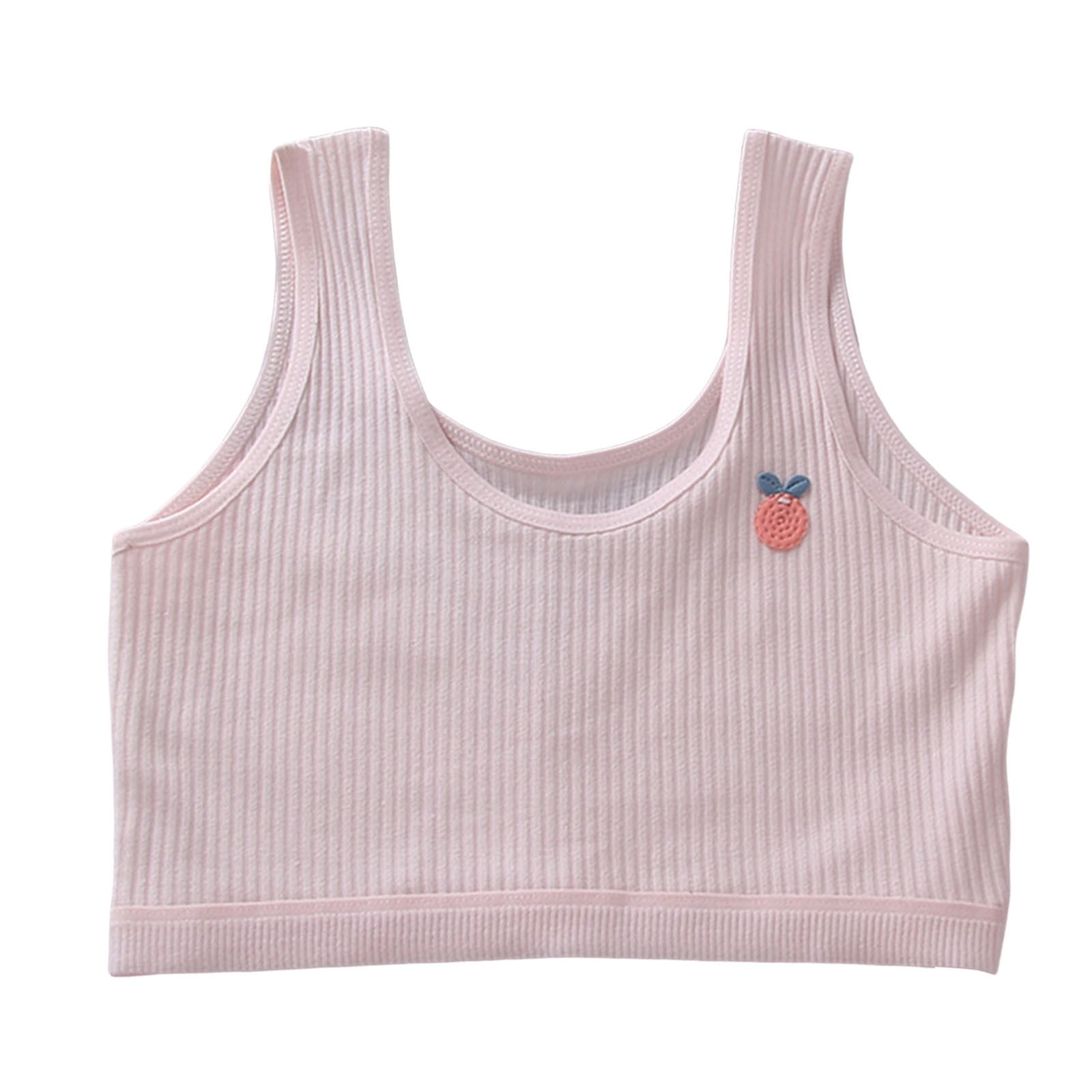 Training Bras Kids Girls Peach Print Wire Free Soft Stretchy Bralettes ...