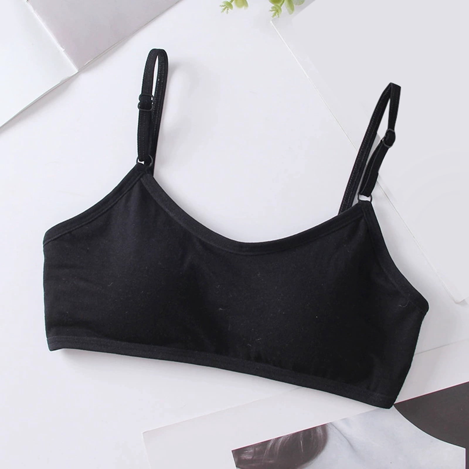 Training Bras for Girls Seamless Adjustable Cotton Cami Bralettes 7-14Y ...