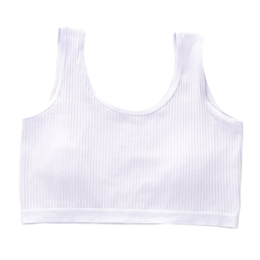 Training Bras for Girls Seamless Cami Bralettes Sports Striped Vest, 7 ...