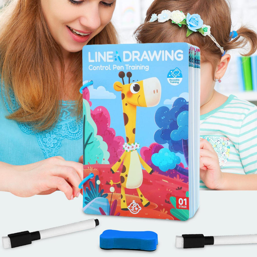 Training Cards Pen Control Reusable Early Education Pen Control Game ...