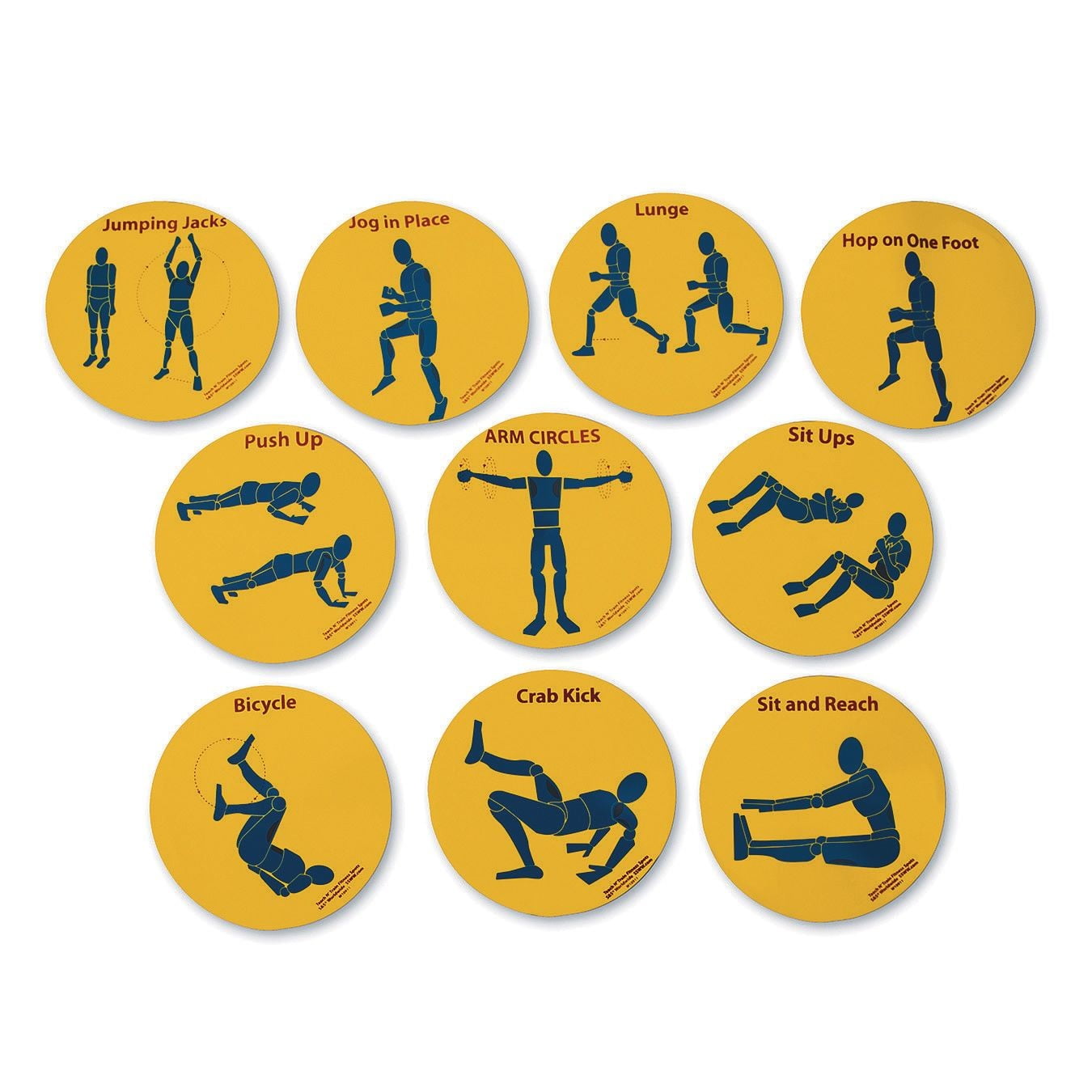 Training Fitness Spot Markers, 9” (Set of 10) - Walmart.com