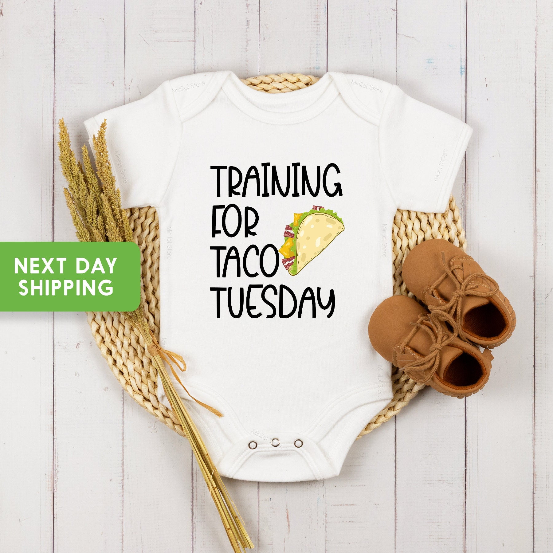 Training For Taco Tuesday Baby Onesie, Funny Taco Baby Onesie, Taco ...
