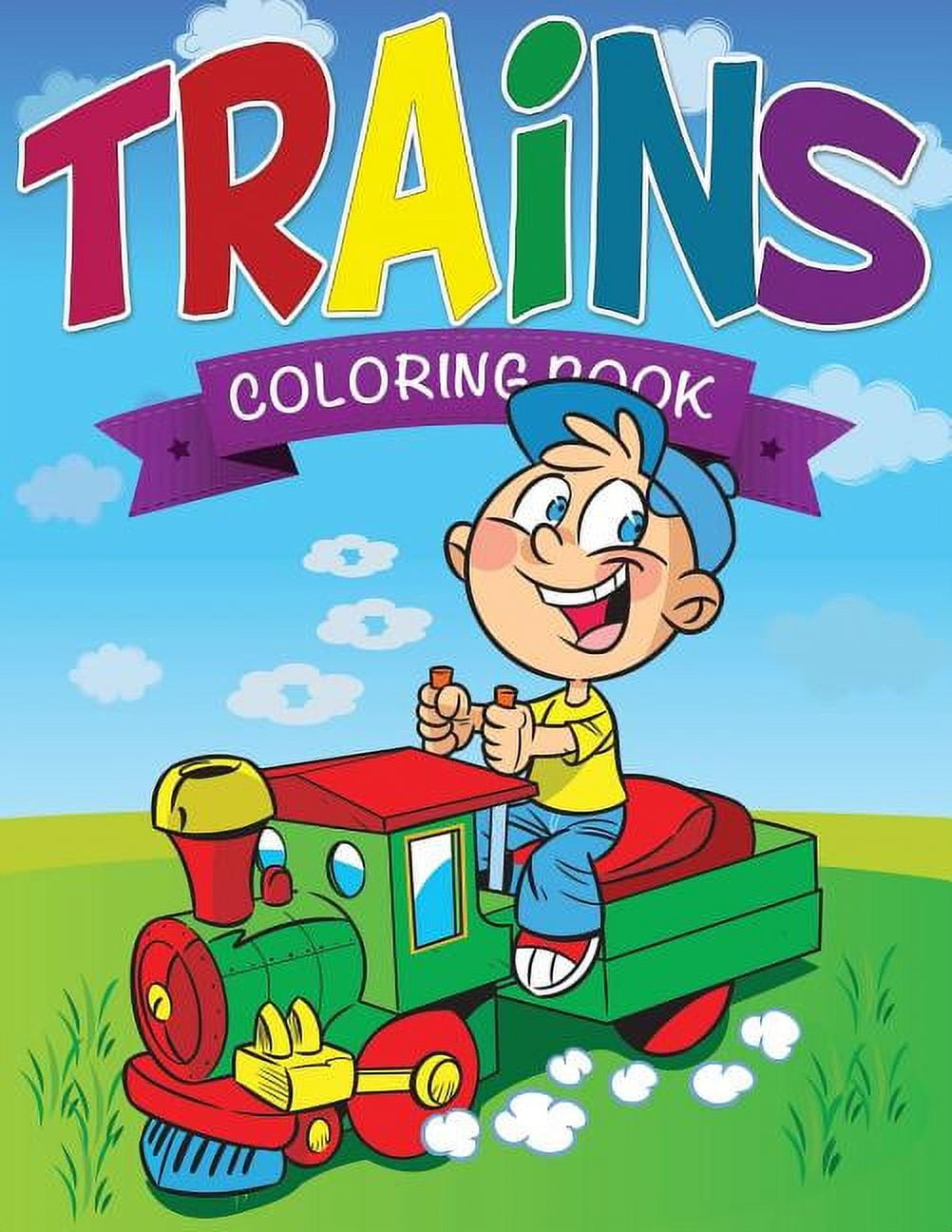Trains Coloring Book (Paperback) - Walmart.com