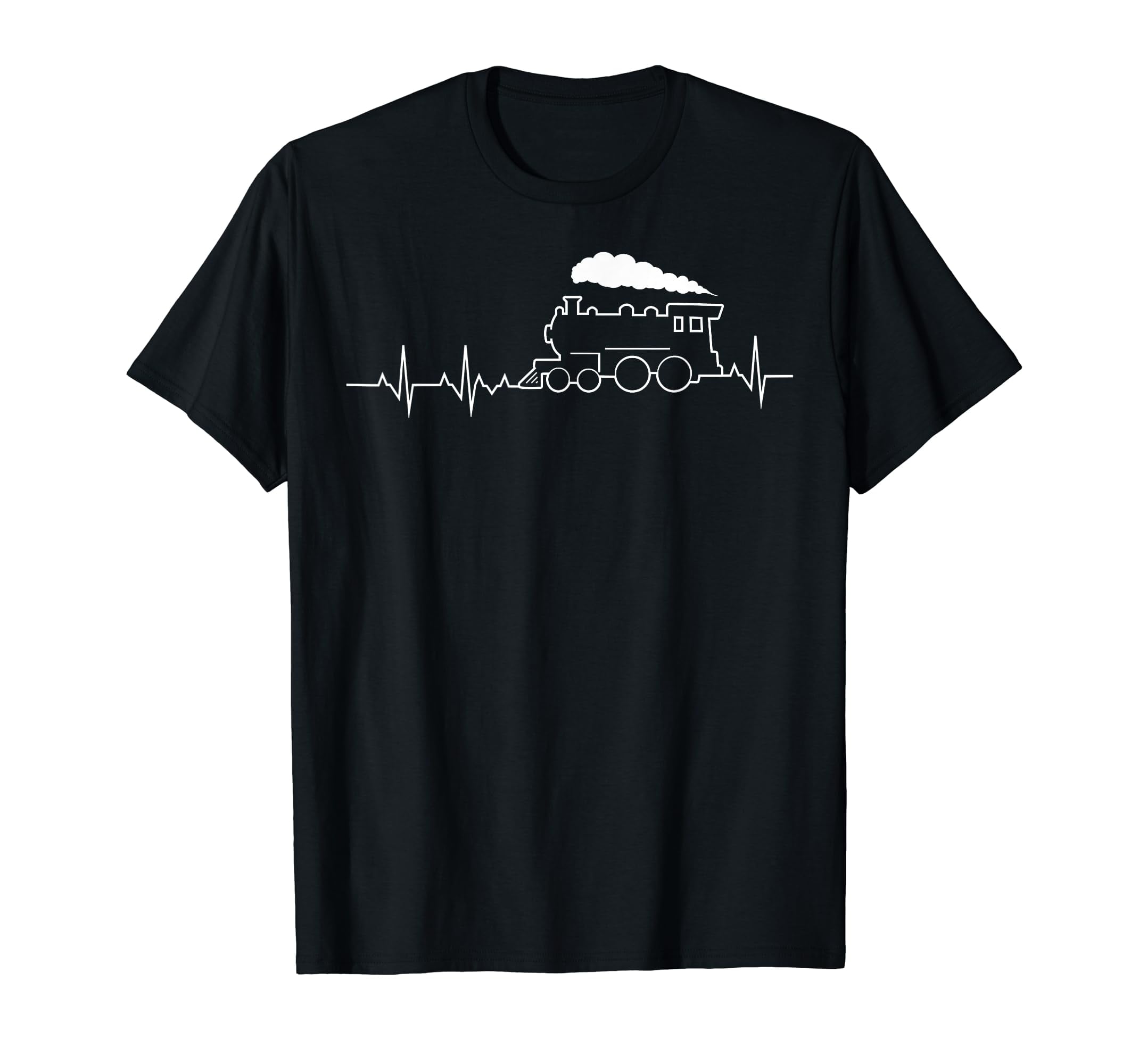 Trains Lovers Heart Beat Retro Train Lover T-Shirt - Walmart.com