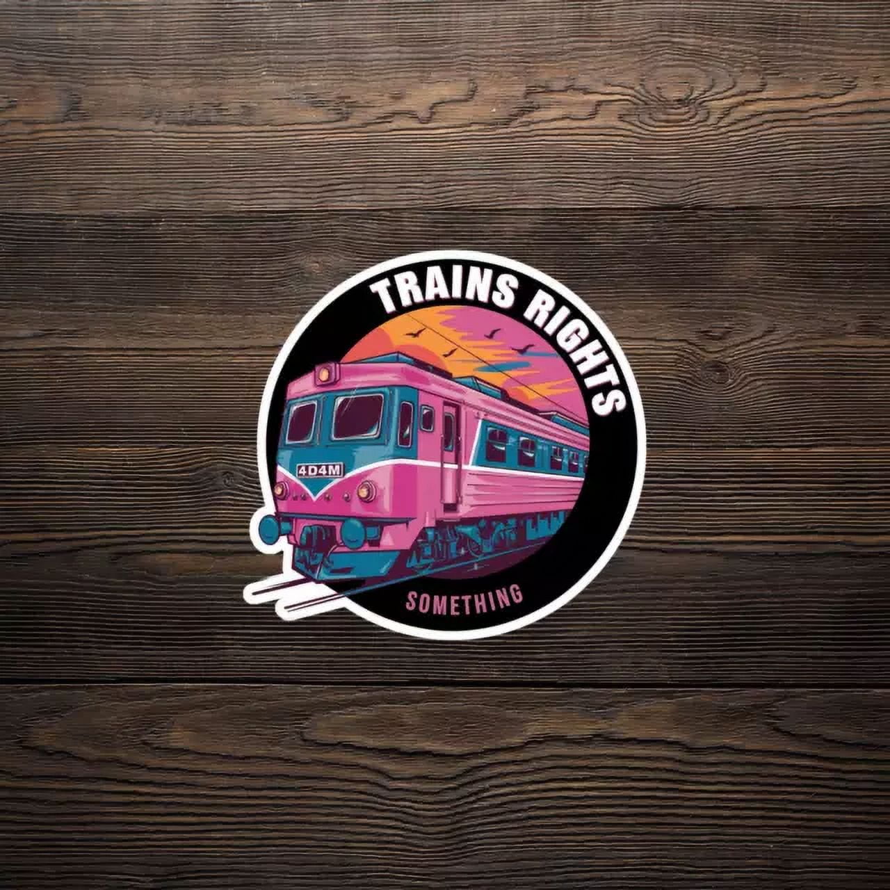 Trains Rights Something Retro Sci-Fi Train Sticker For Train ...