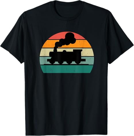 Trains railway locomotive conductor rail track station train T-Shirt ...