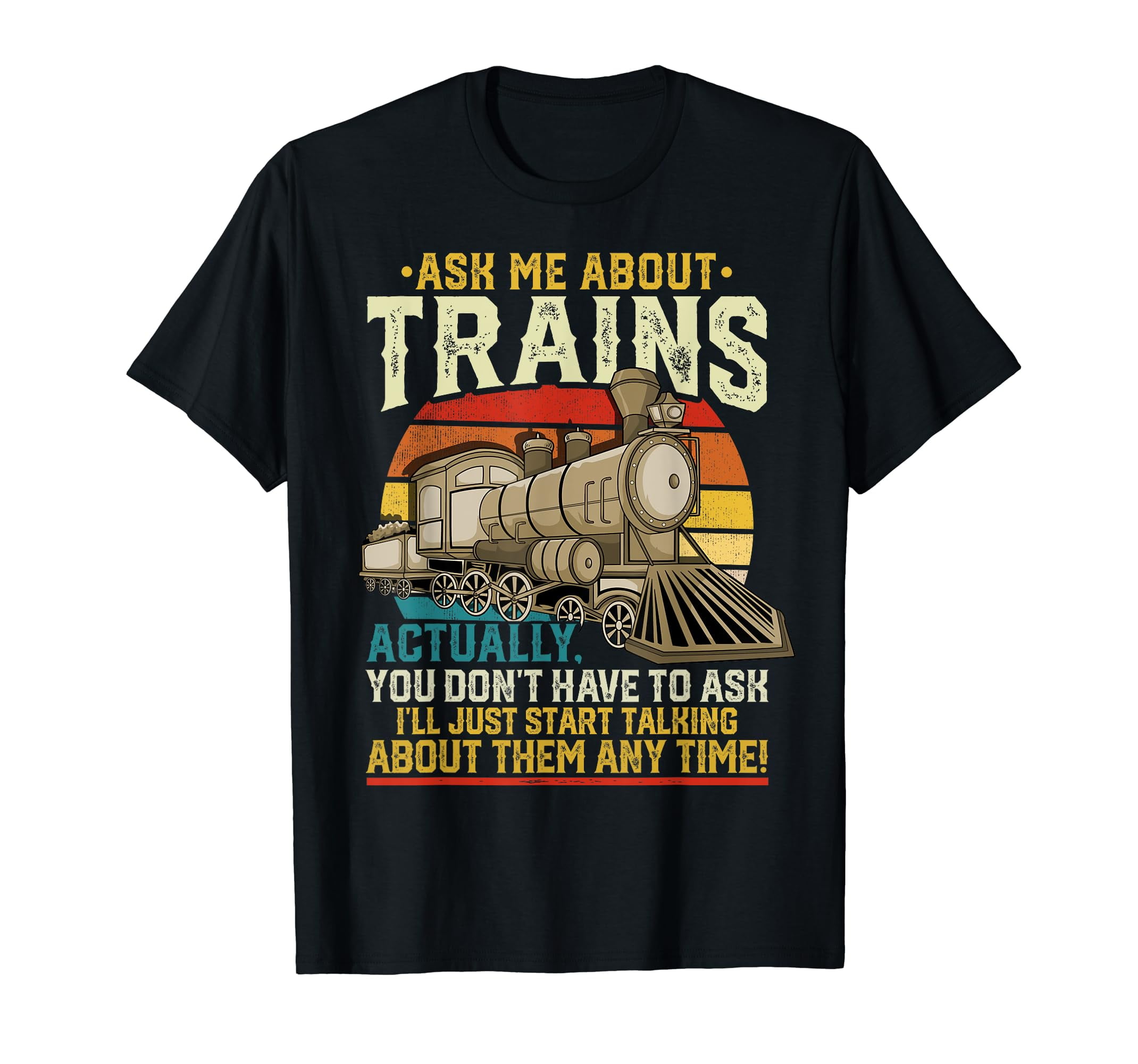 Trainspotting Trainspotter Model Trains Train Model T-Shirt Black Tee ...