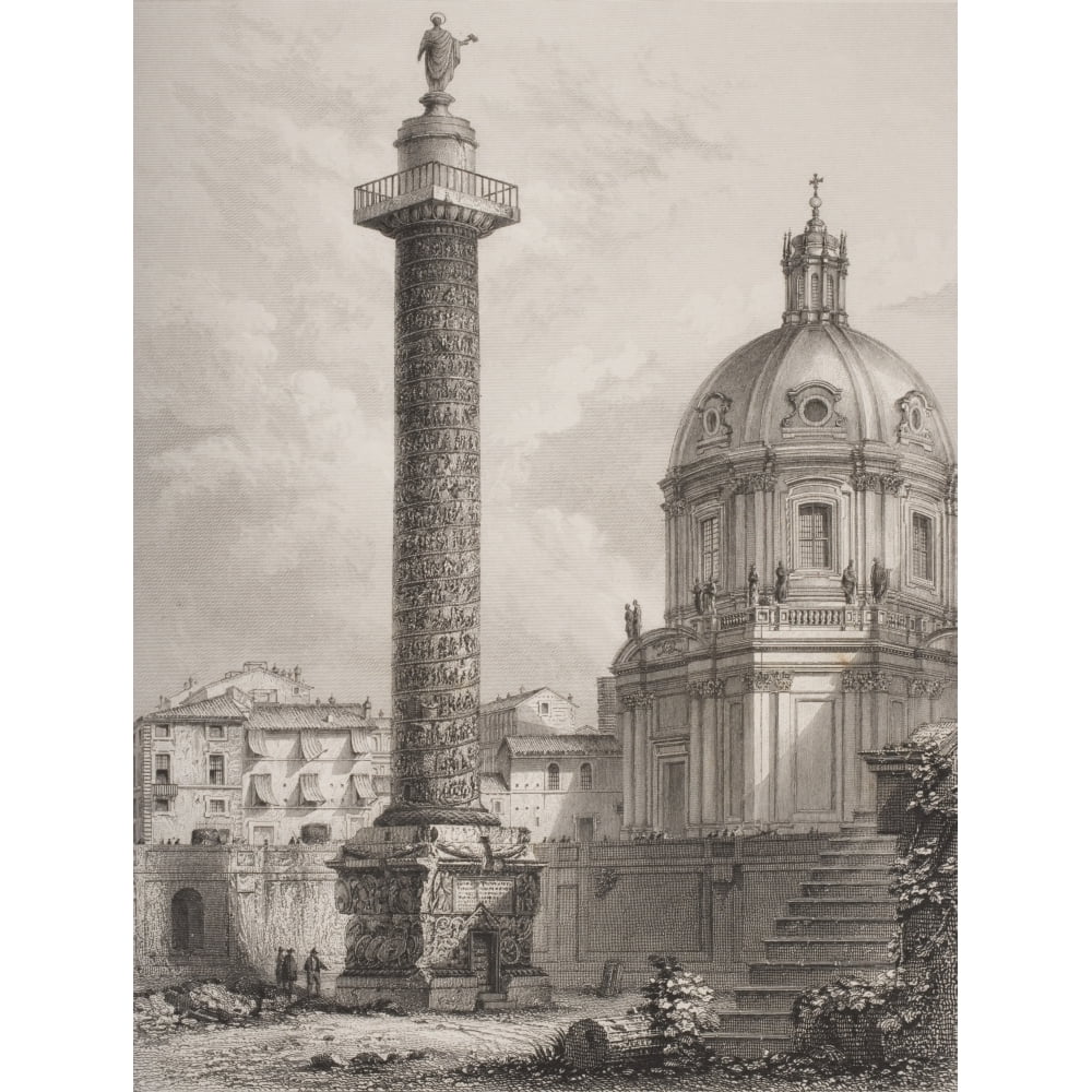 Trajans Column Rome Italy From Piranesi. Engraved By A Willmore. Poster ...